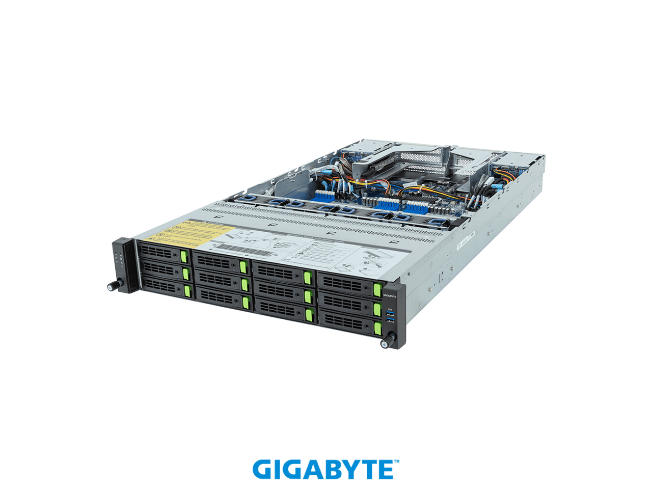 GIGABYTE R283-Z94-AAD1 Rack Server - AMD EPYC™ 9004 - 2U DP 12+4-Bay ...