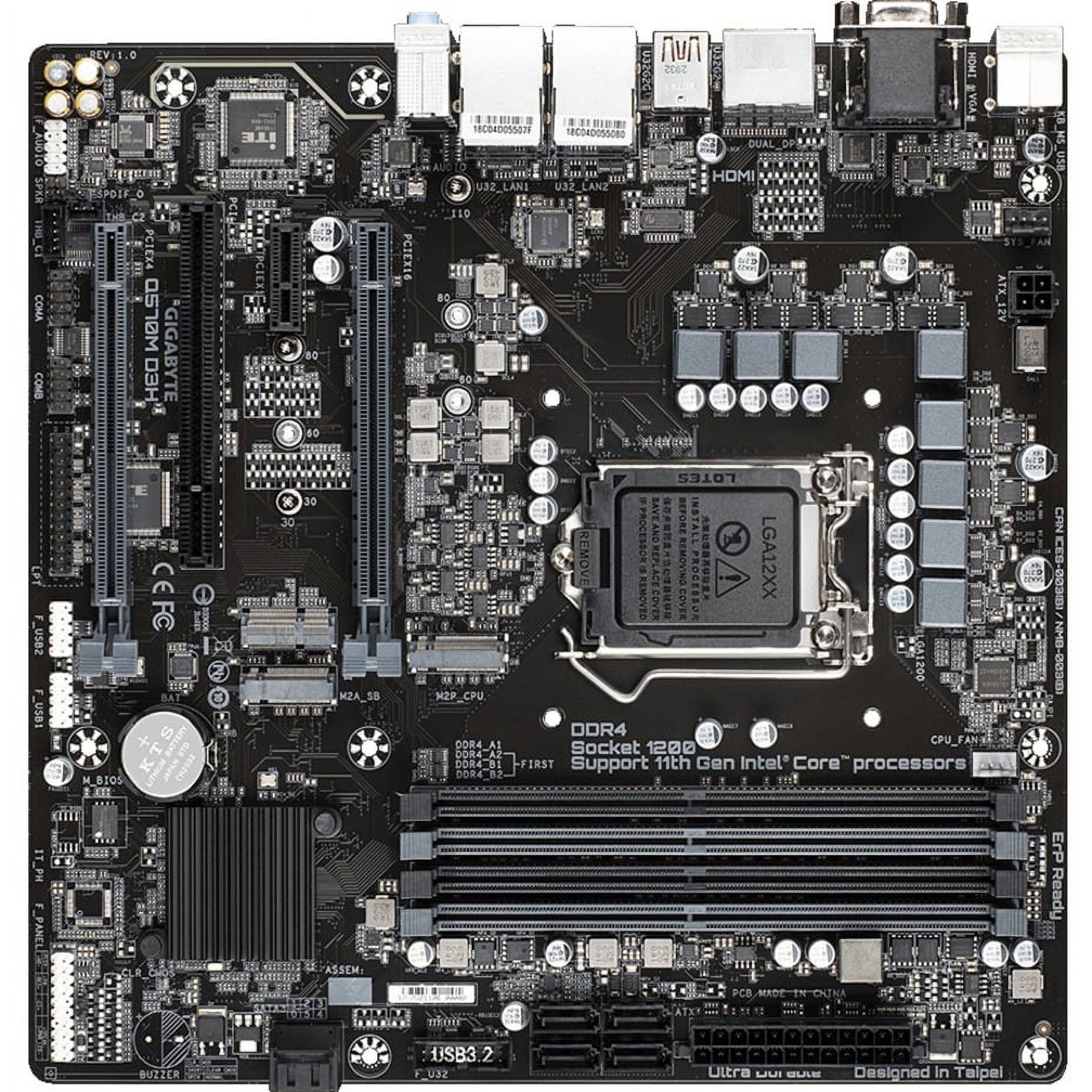 GIGABYTE Ultra Durable Q570M D3H Desktop Motherboard - Intel Chipset ...