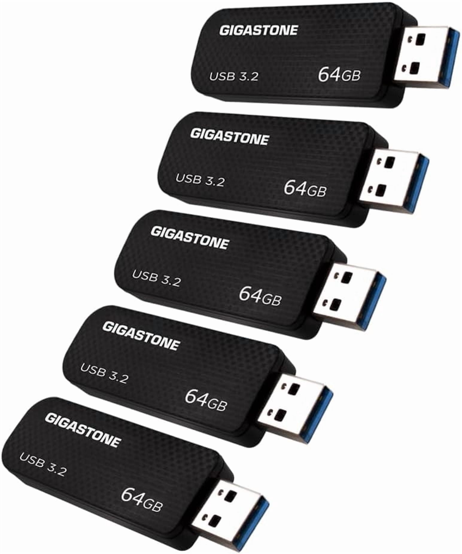 GIGASTONE 64GB USB 3.2 Gen 1 Flash Drive - 5 Pack - Walmart.com