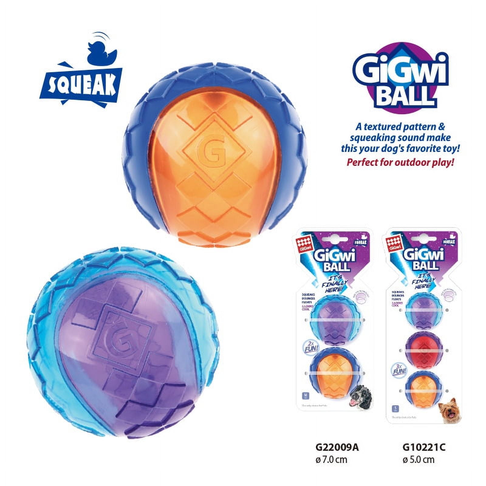 GIGWI Pet Toys G-Ball Toys S / M / L Series Transparent Interactive Dog ...