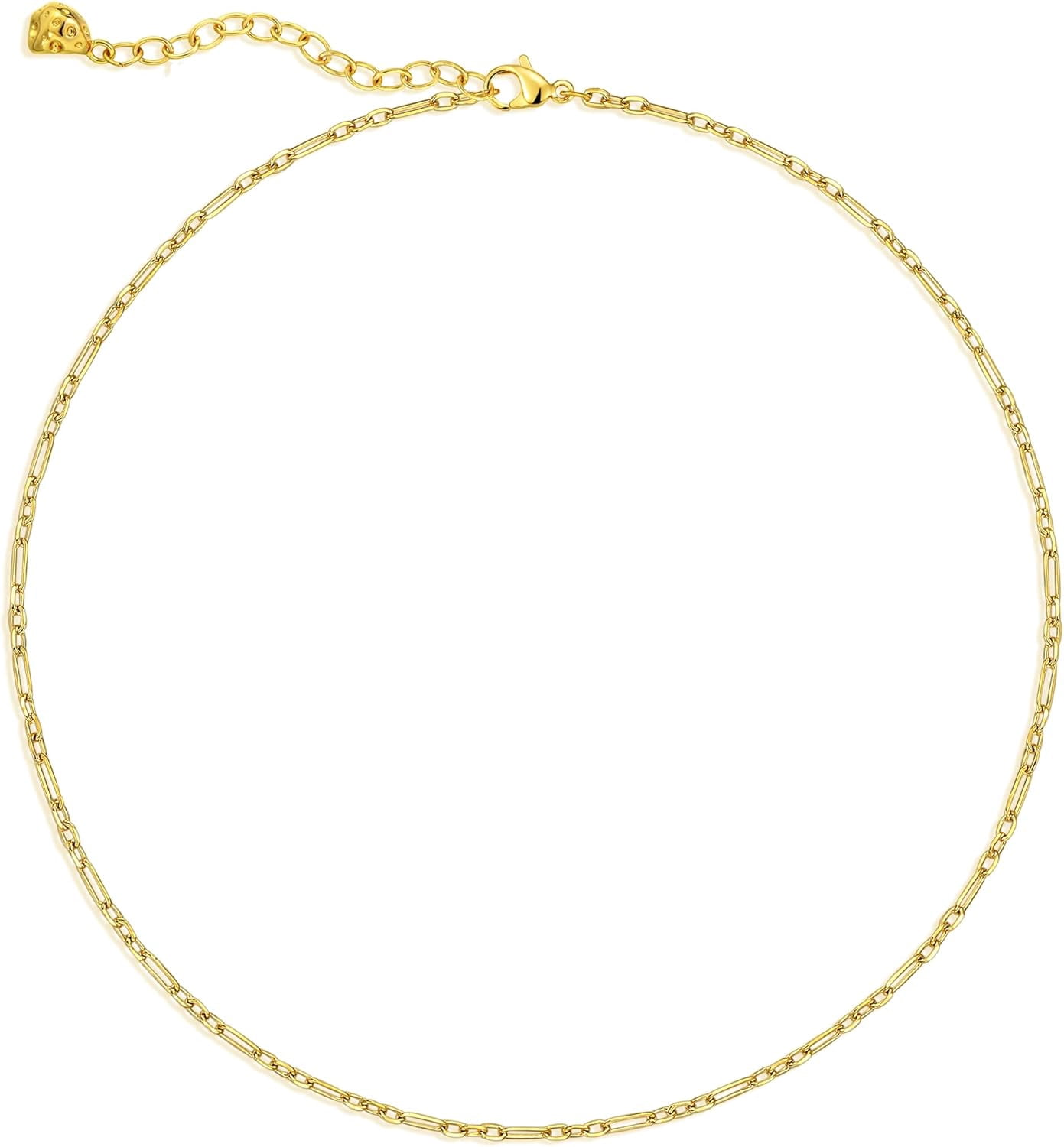 GIHNGF Gold Necklace for Women 18K Vacuum Gold Plated Mariner Chain ...