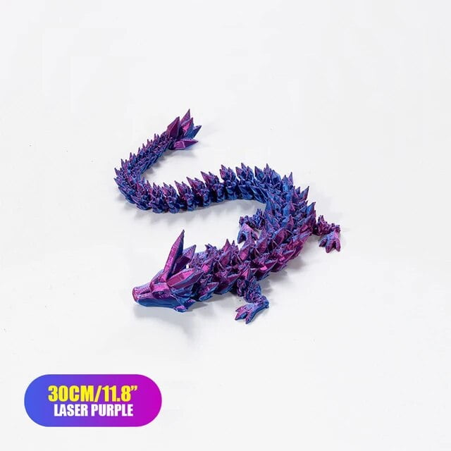 GIICC 3D Printed Gem Articulated Dragon Rotatable 3D Dragon Toy Mystery ...