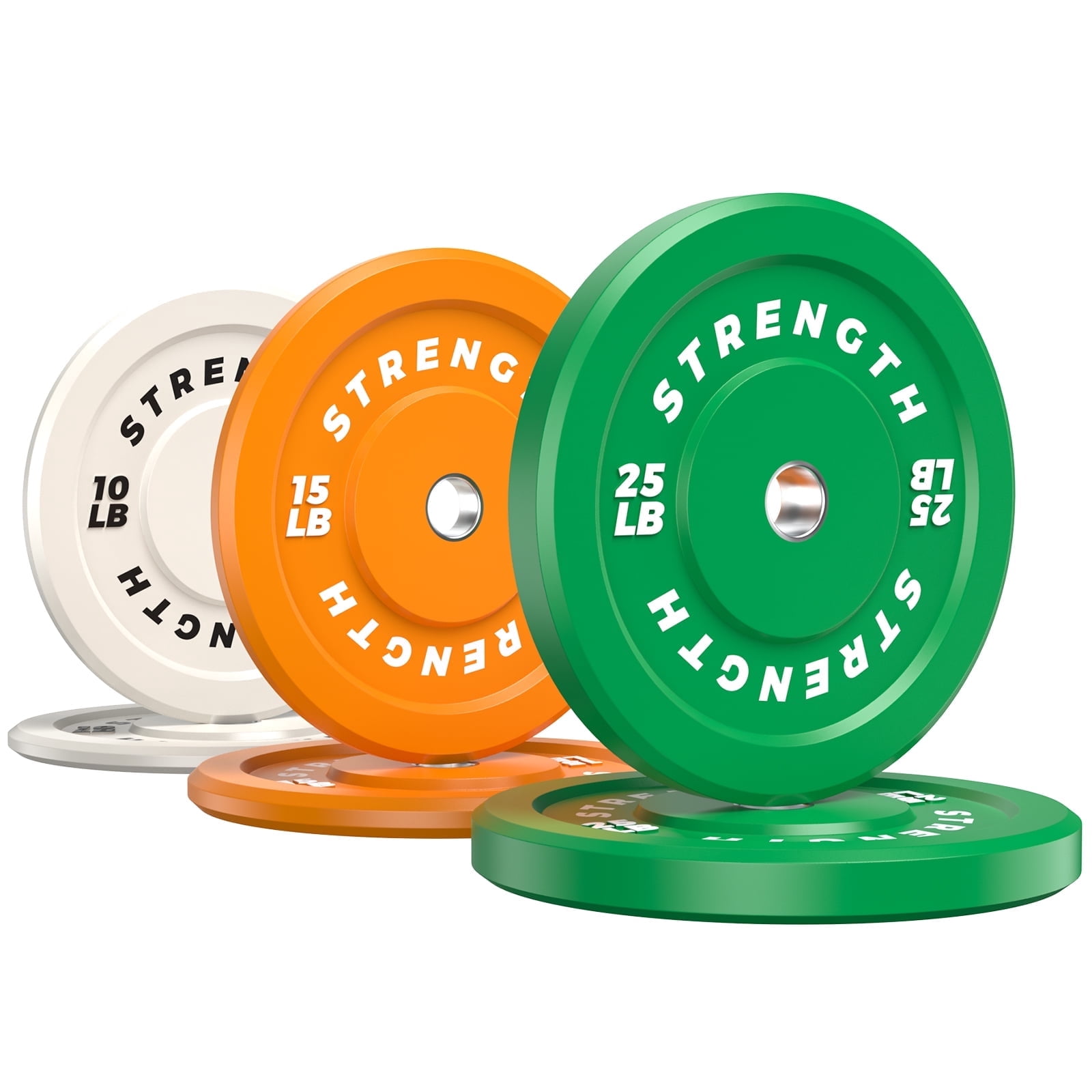 GIKPAL 100lbs 2-inch Olympic Weight Plates,10lb to 45lb Rubber Bumper ...