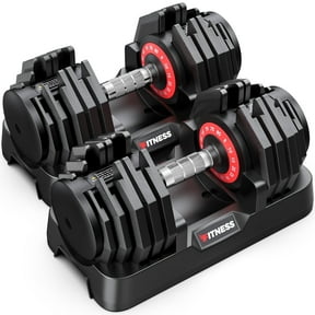 Eisenlink 80lbs Adjustable Dumbbells Pair, Quick-Lock, 5lb Increments ...