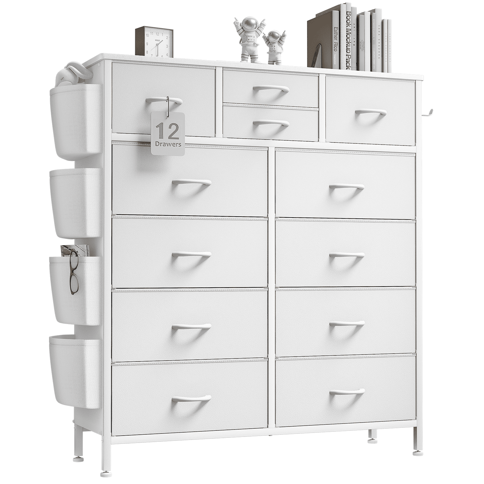 GIKPAL 12 Drawer Dresser, White Dresser Chest of Drawers Dresser for ...