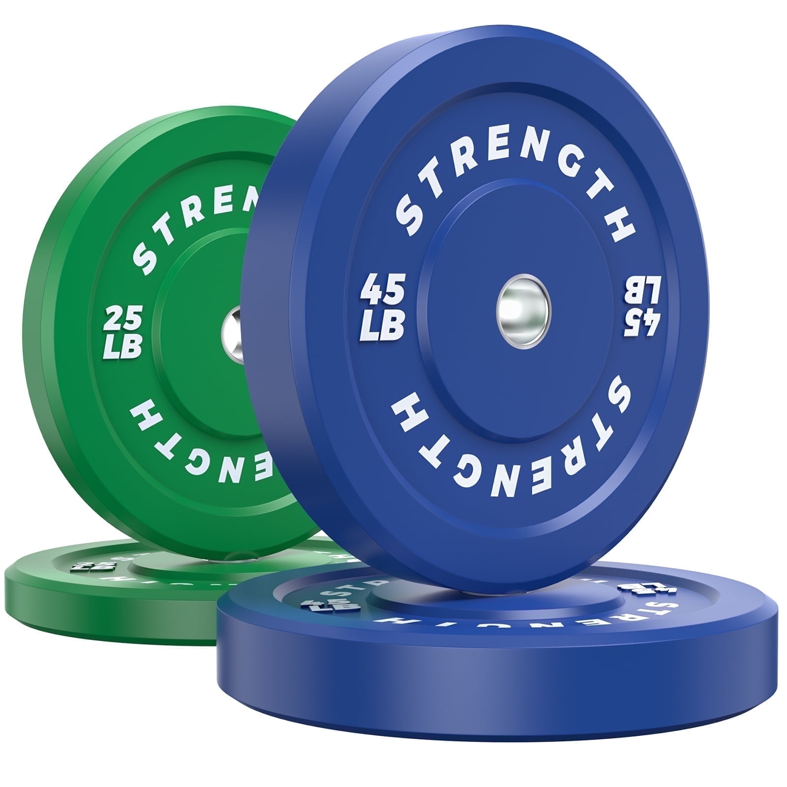 GIKPAL 140lbs 2-inch Olympic Weight Plates,10lb to 45lb Rubber Bumper ...