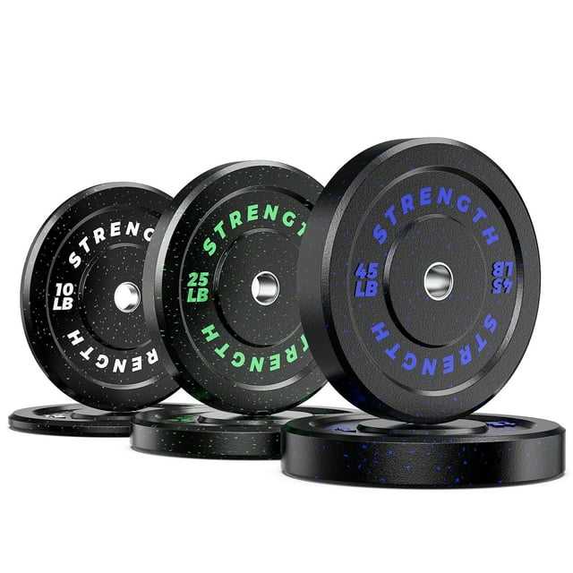 GIKPAL 160lb 2-inch Olympic Bumper Set, 10lb-55lb Weights, Durable ...