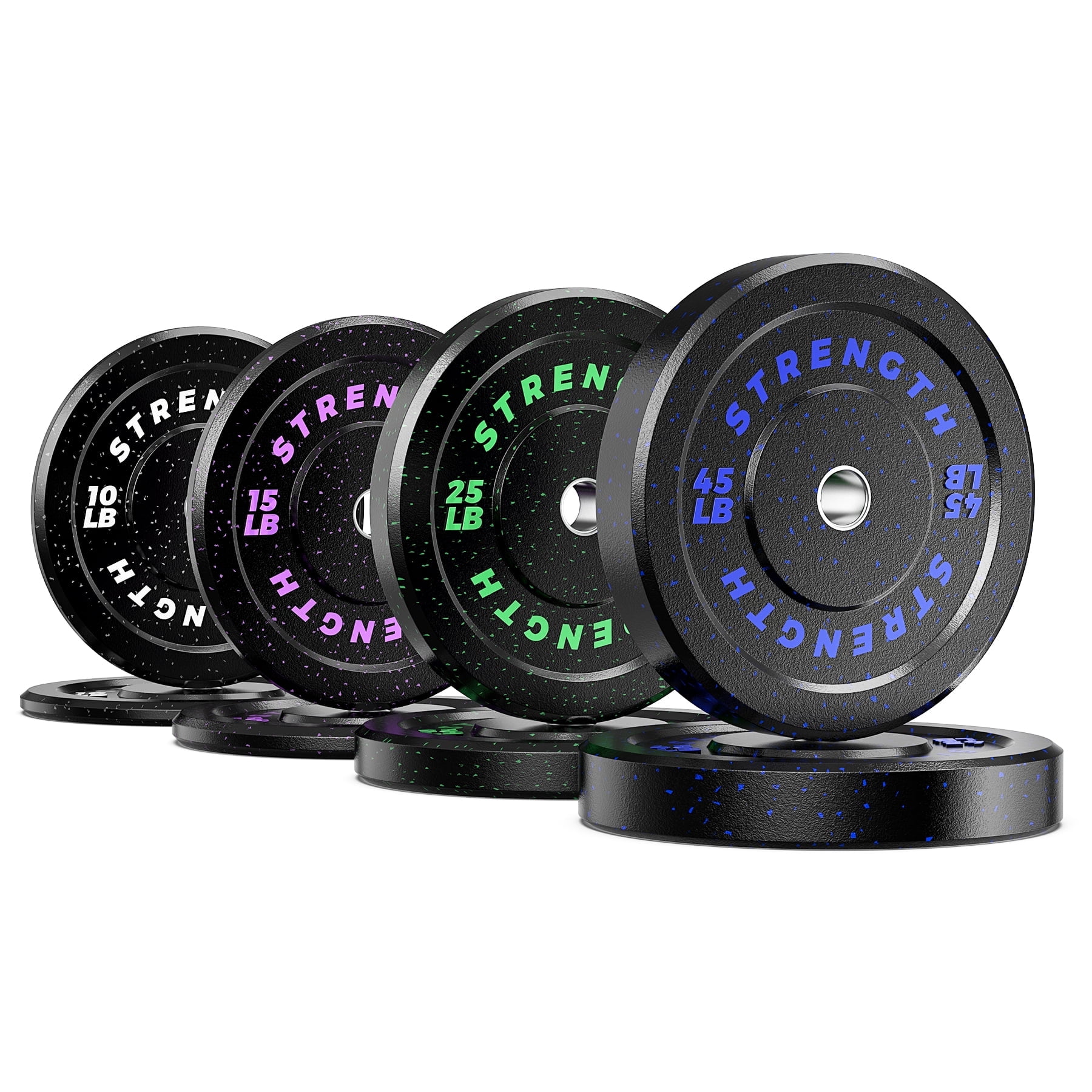 GIKPAL 190lb 2-inch Olympic Weight Plates, Durable Recycled Rubber ...