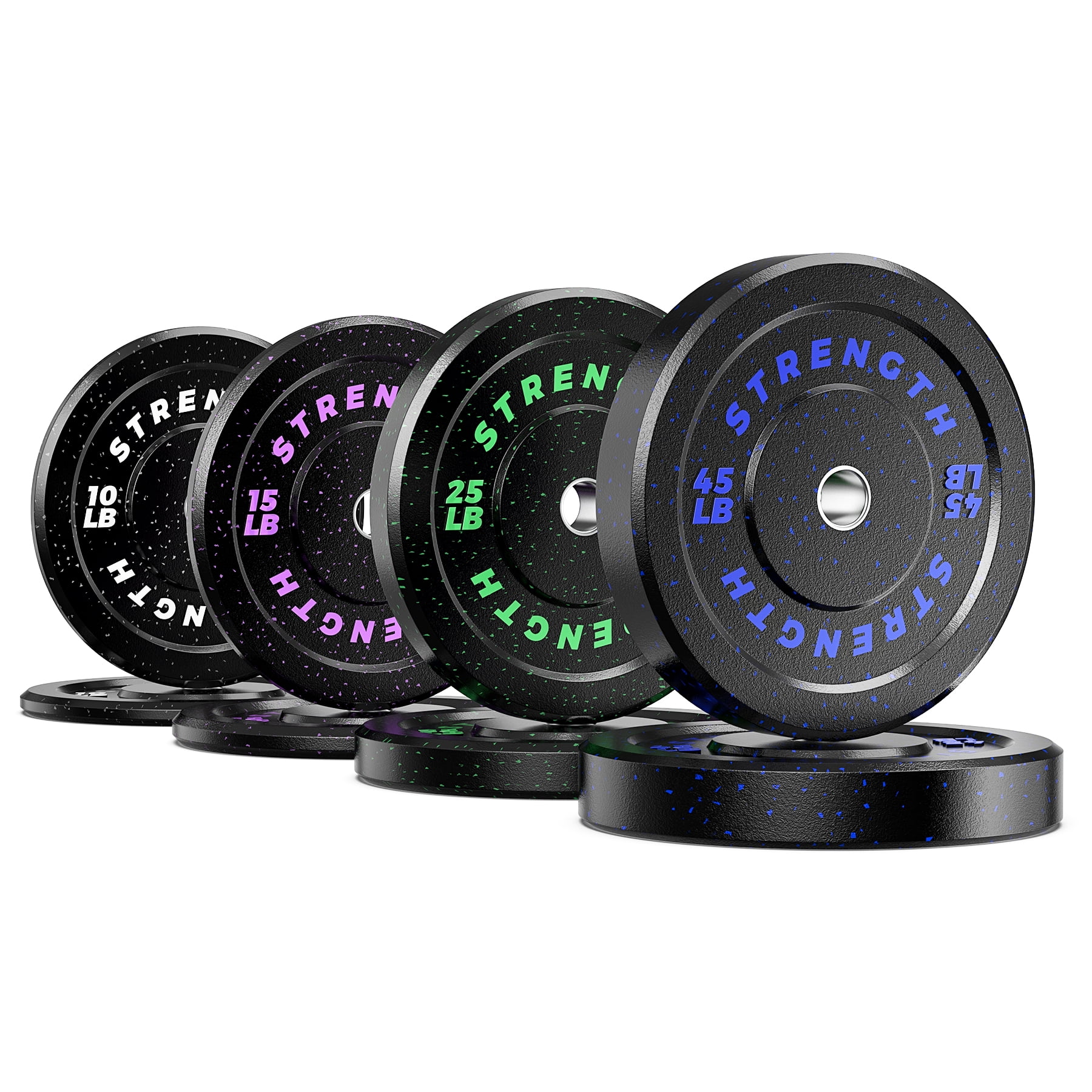 GIKPAL 190lb 2-inch Olympic Weight Plates, Durable Recycled Rubber ...