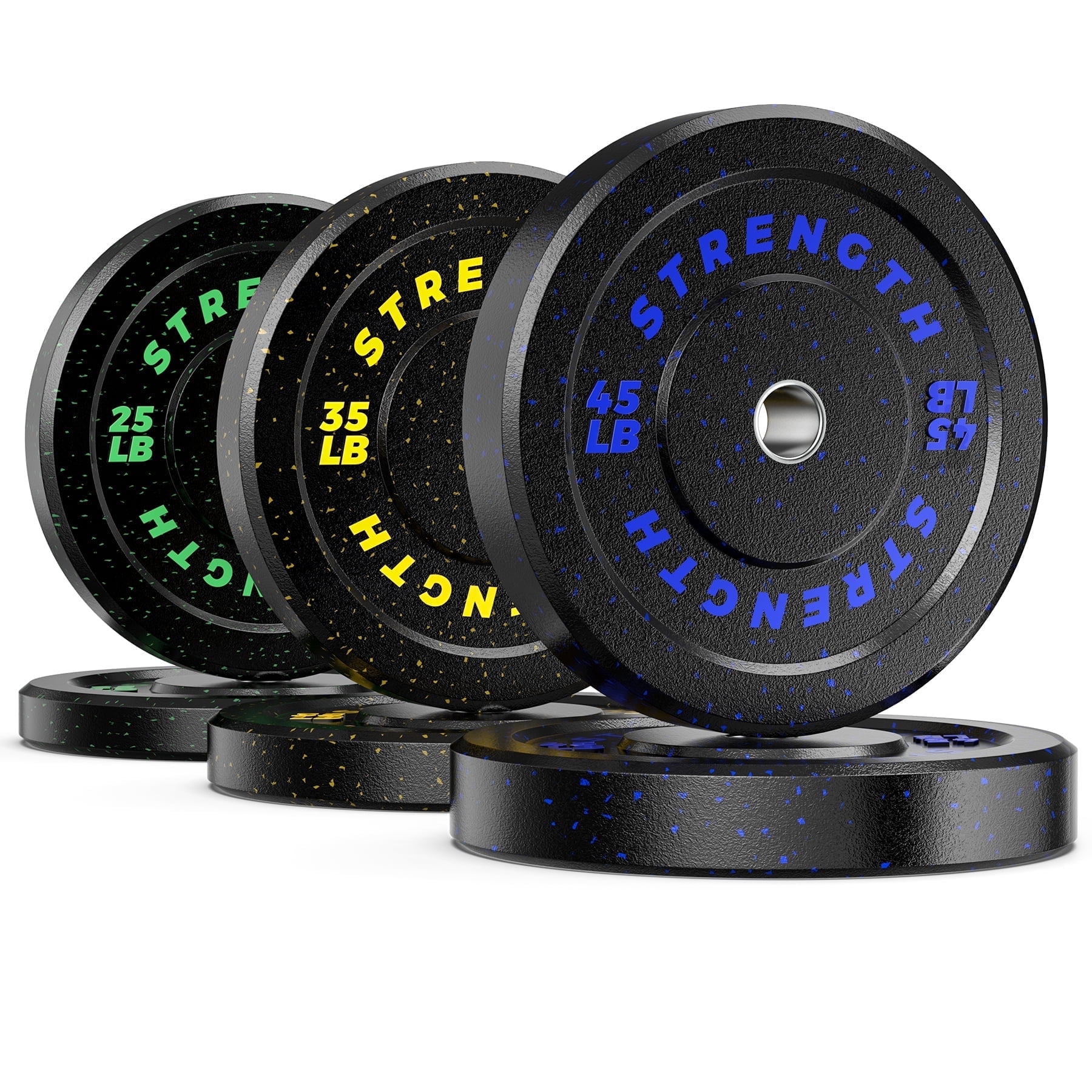 GIKPAL 210lb 2-inch Olympic Gym Bumper Weight Plates, Durable Rubber ...