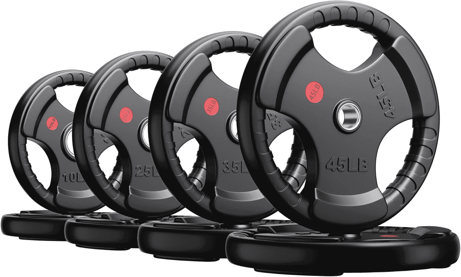 GIKPAL 230lbs Weight Plates 2 Inch Rubber Coated Olympic Weight Plate ...