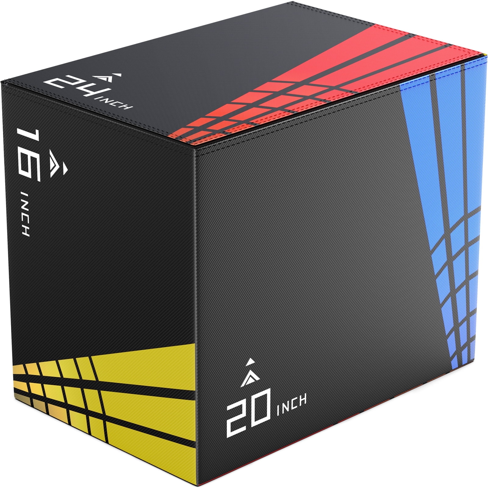 GIKPAL 3 in 1 - 16"x20"x24" Foam Plyometric Jump Box,Stable Plyo Box ...