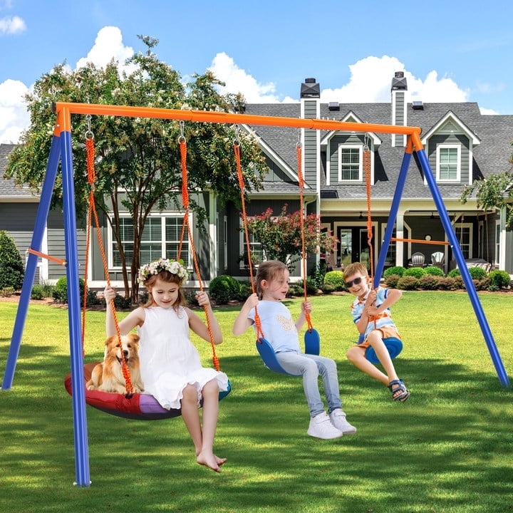 GIKPAL 3-in-1 Swing Set, 550 lbs Swing Set for Outside, Heavy Duty ... GIKPAL 3-in-1 Swing Set, 550 lbs Swing Set for Outside, Heavy Duty ...