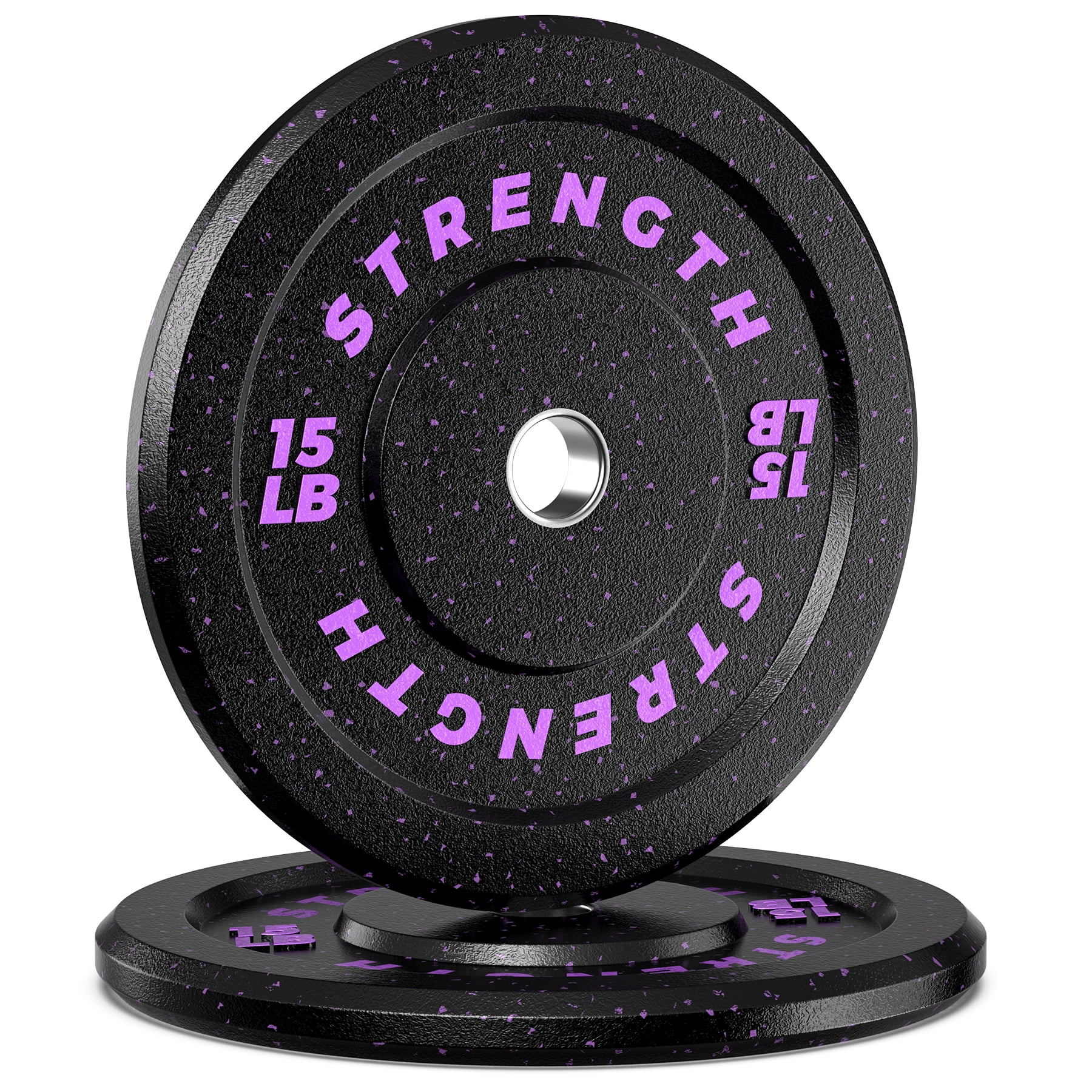 GIKPAL 30lb 2-inch Olympic Weight Plates, Durable Recycled Rubber - Low ...