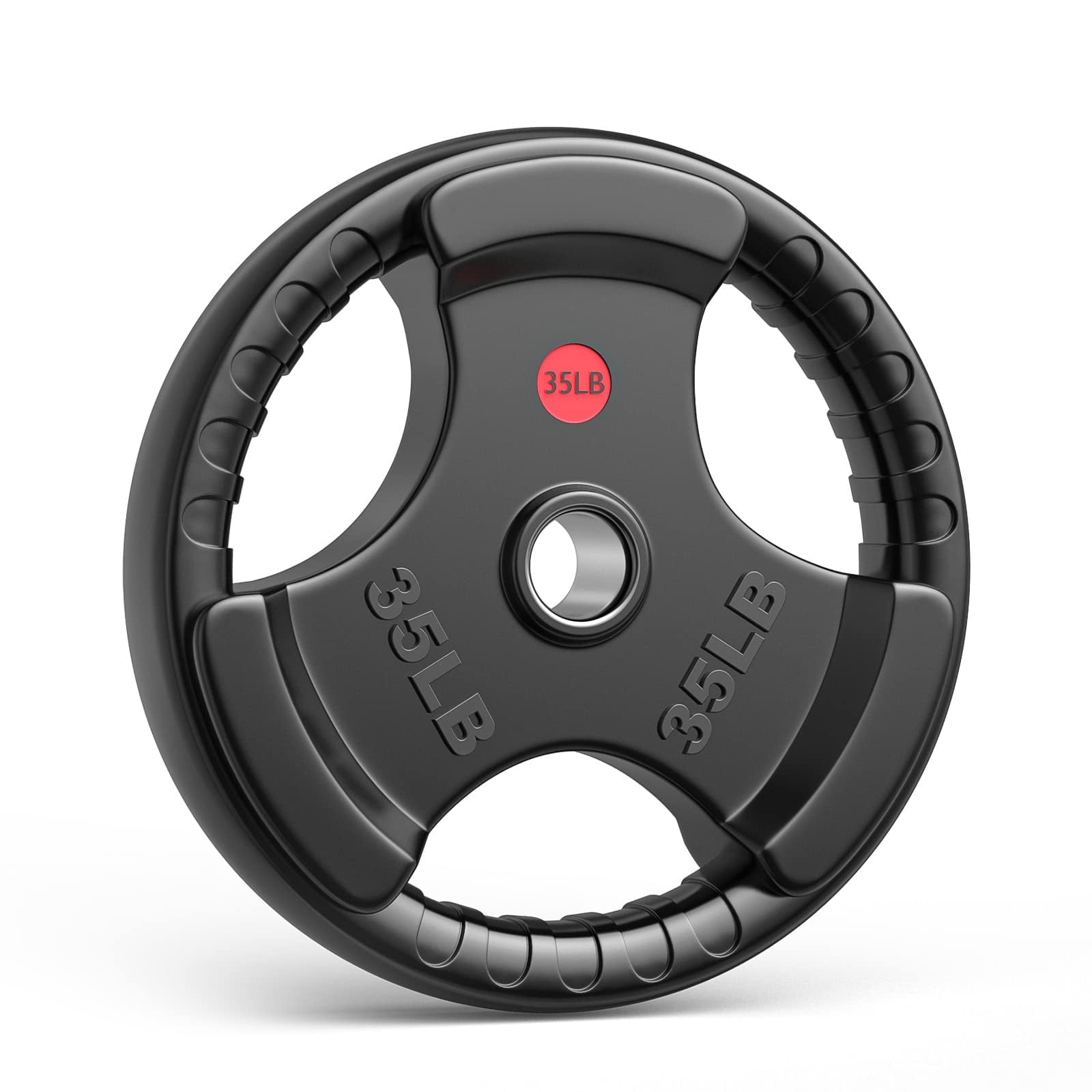 GIKPAL 35lb Rubber Coated Olympic Weight Plate for Standard Bar ...