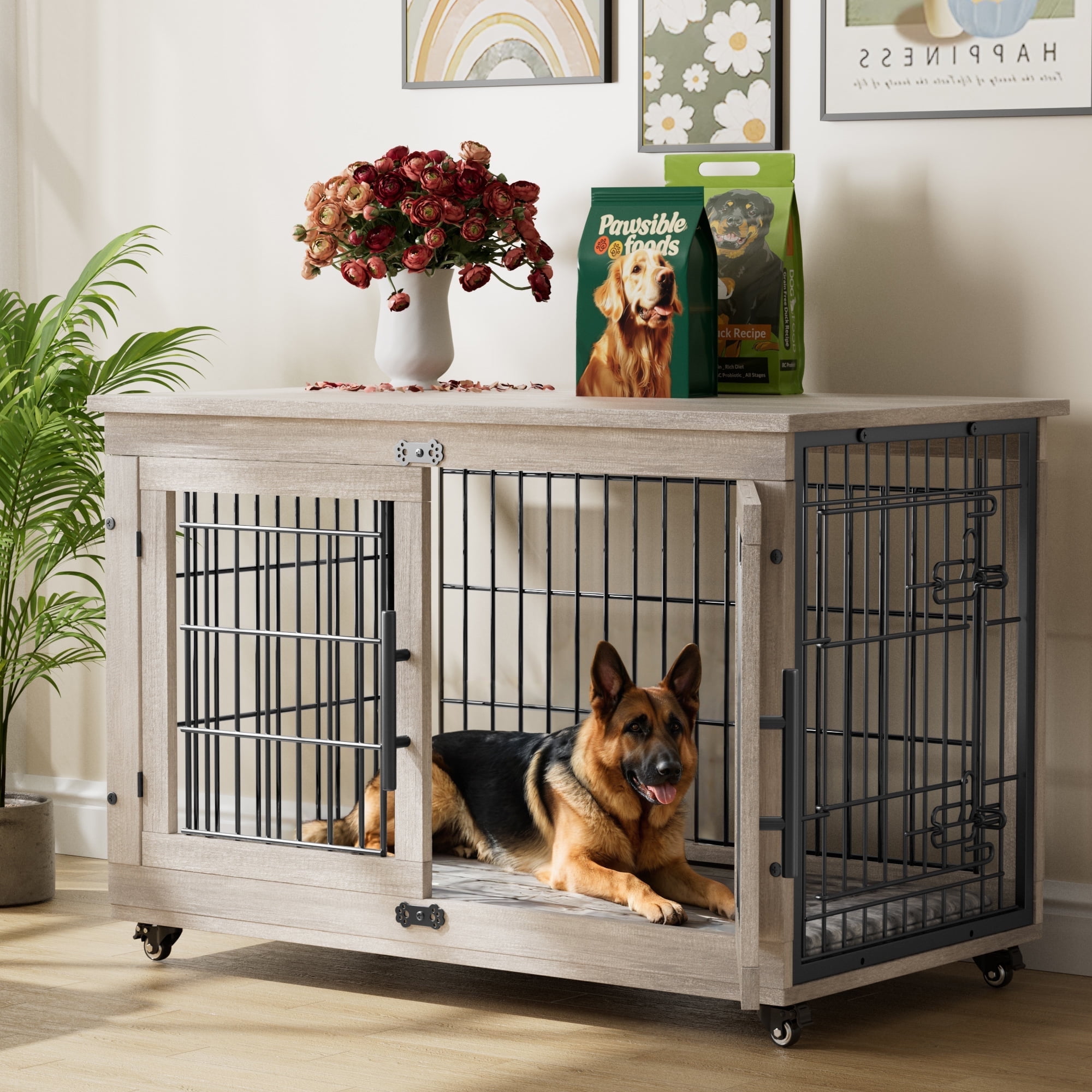 GIKPAL 38-Inch Sized, Durable Dog Crate/Kennel, Suitable for Medium to ...