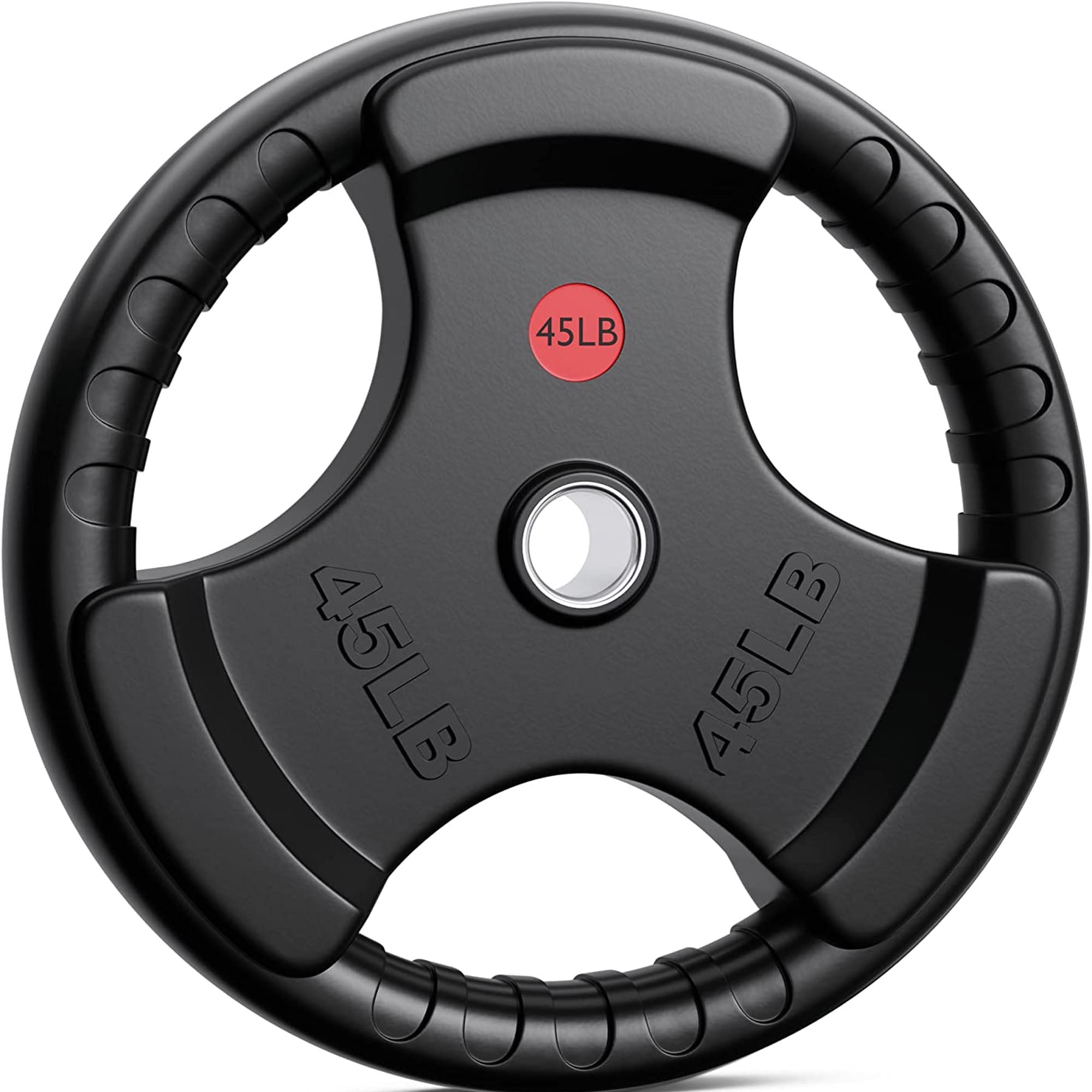 GIKPAL 45lb Rubber Coated Olympic Weight Plate for Home Gym, Strength ...