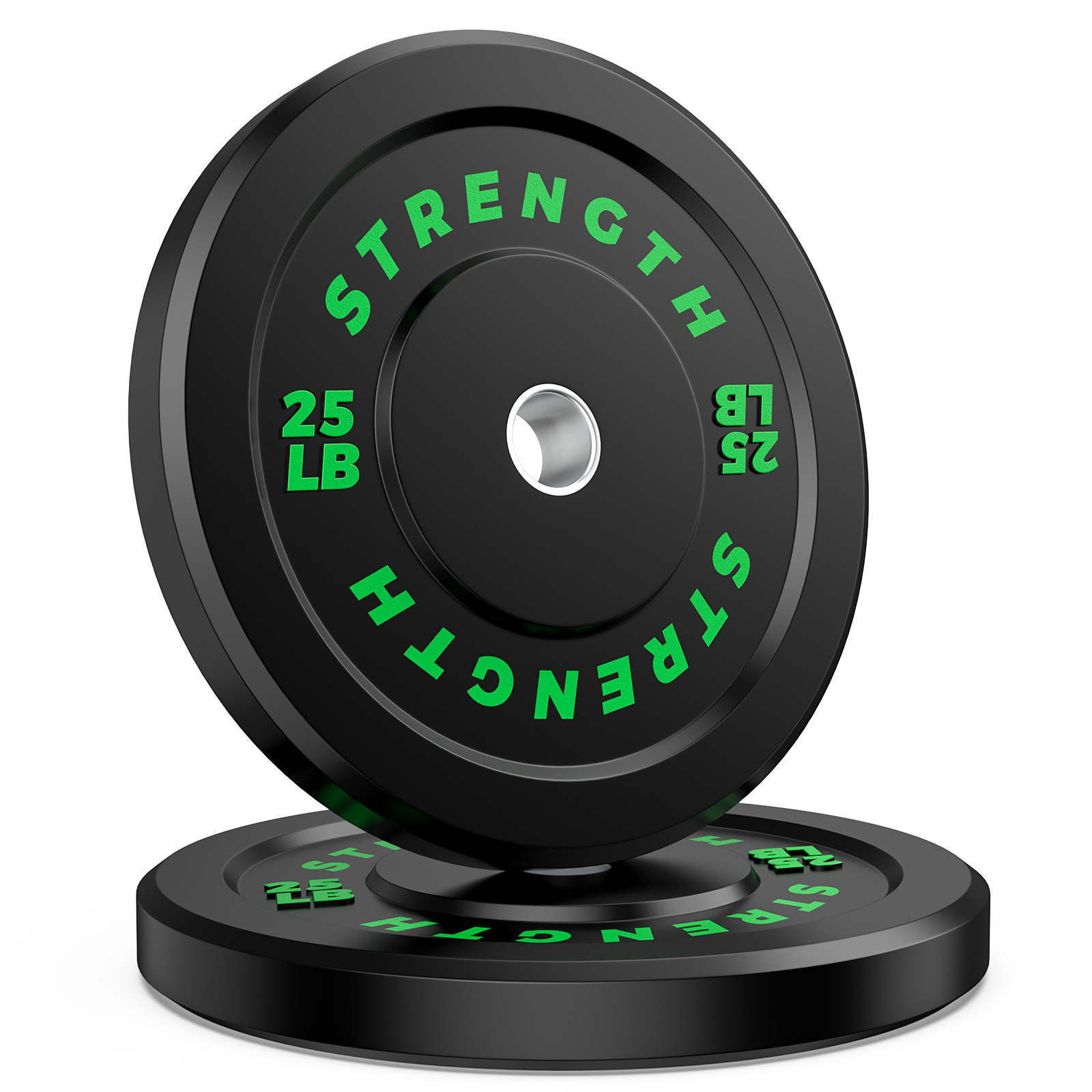 GIKPAL 50lb Bumper Plates, 2-Inch Steel Hub, High-Intensity Workout ...