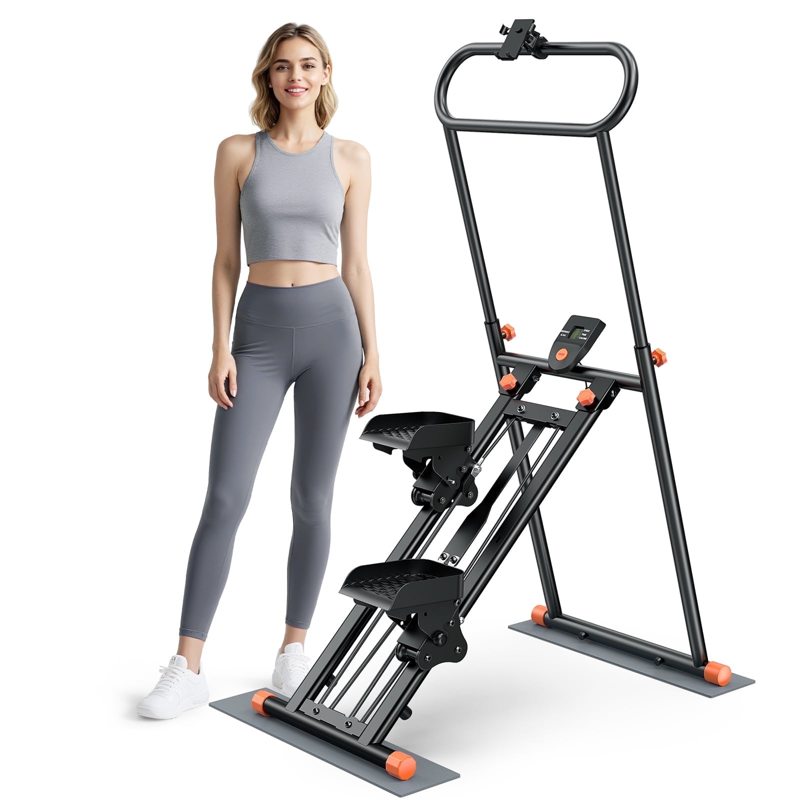 GIKPAL Folding Stair Stepper Machine for Home Gym,Vertical Climber for ...