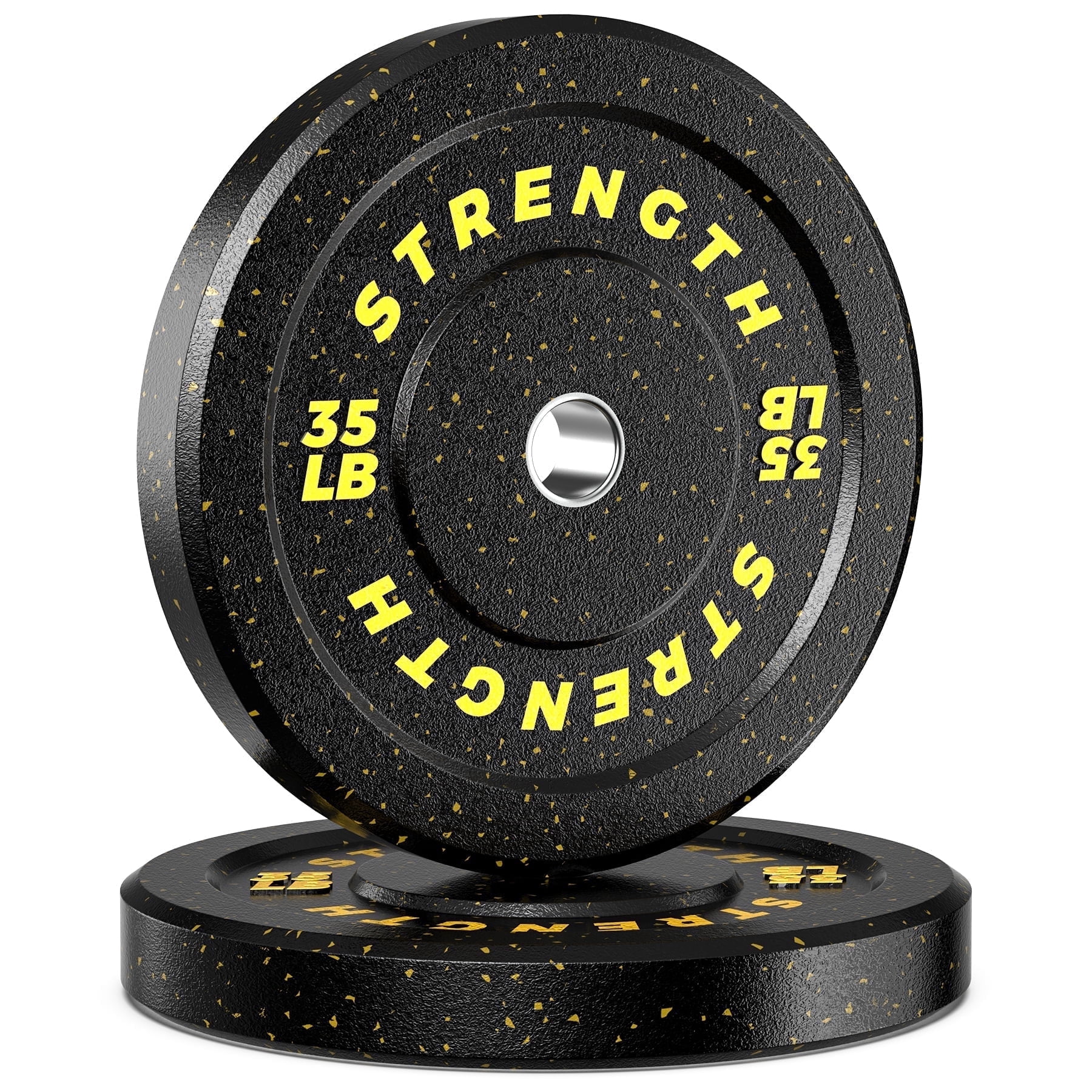 GIKPAL 70lb Olympic Bumper Plates, 10lb-55lb High-Bounce Rubber Weights ...