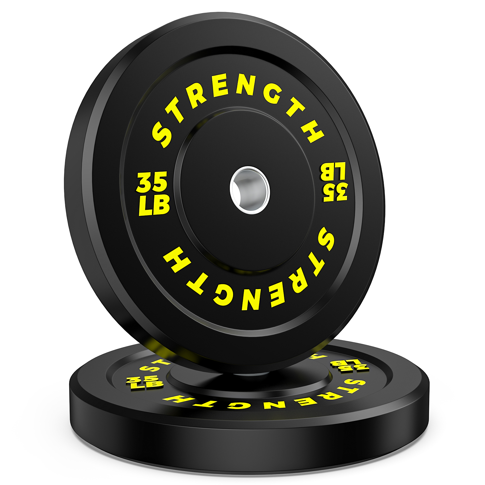 GIKPAL 70lb Barbell Bumper Plates, 2-Inch Olympic, Steel Hub, Eco ...