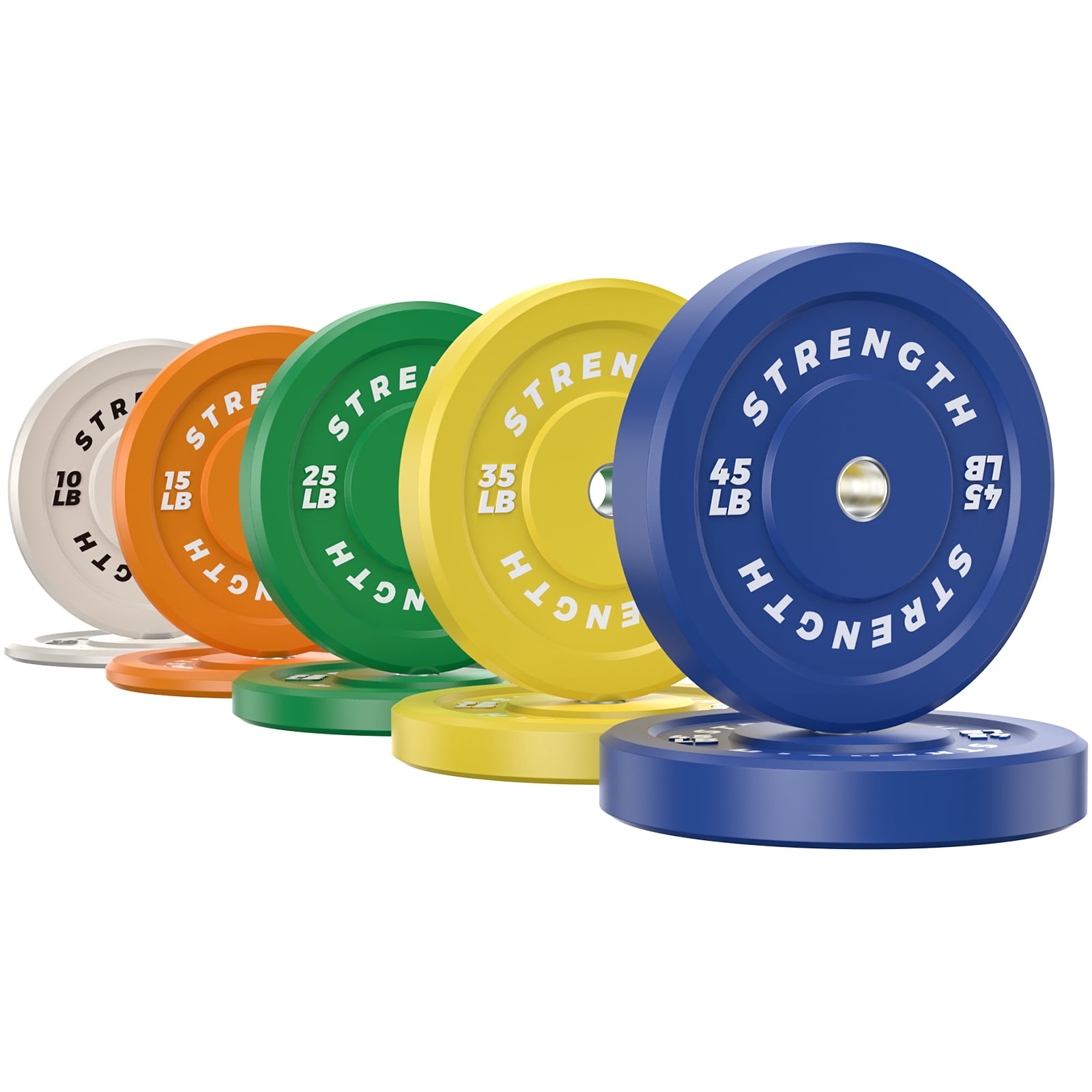 GIKPAL 70lbs 2-Inch Rubber Coated Olympic Weight Plate, Solid Cast Iron ...
