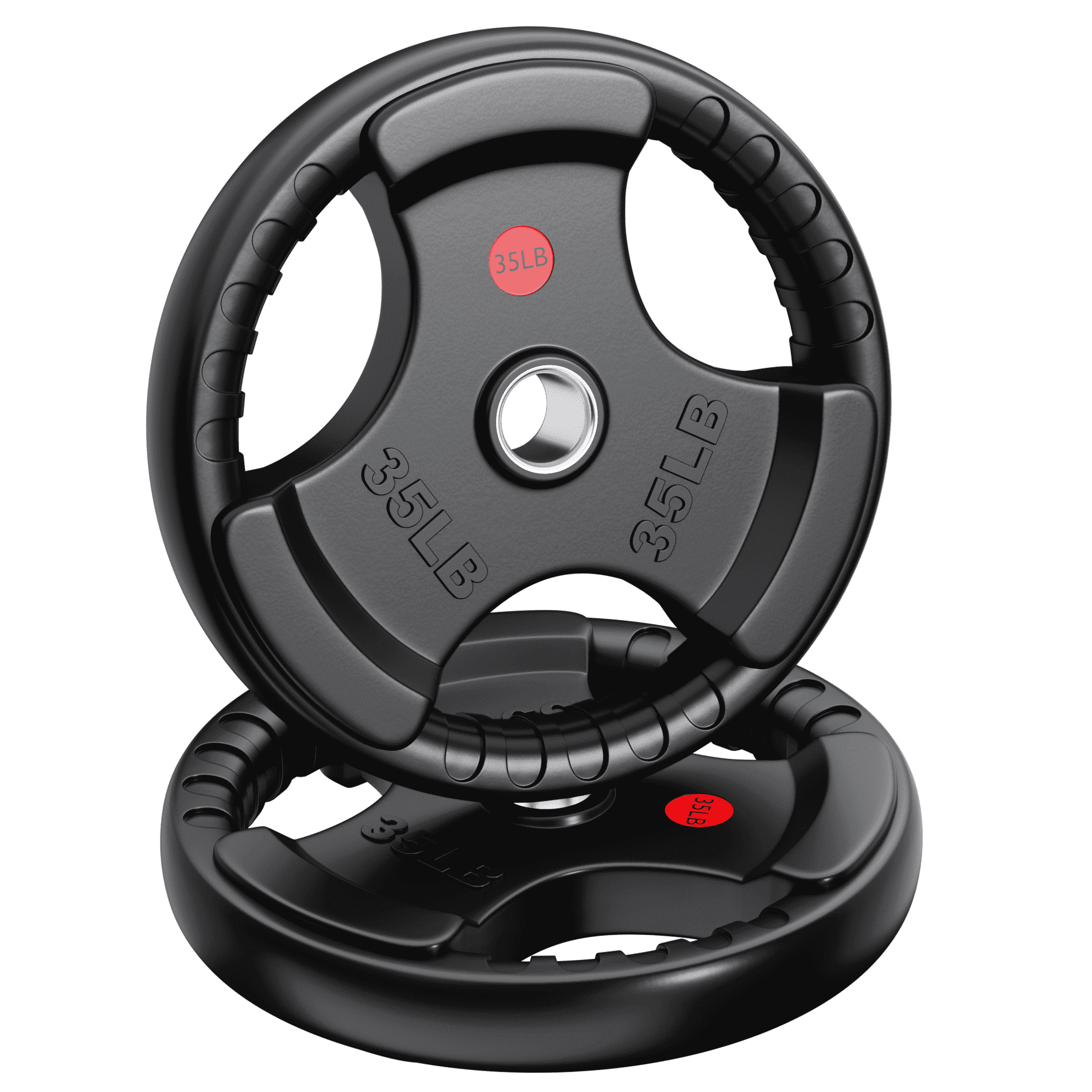 GIKPAL 70lbs Weight Plates 2 Inch Rubber Coated Olympic Weight Plate ...