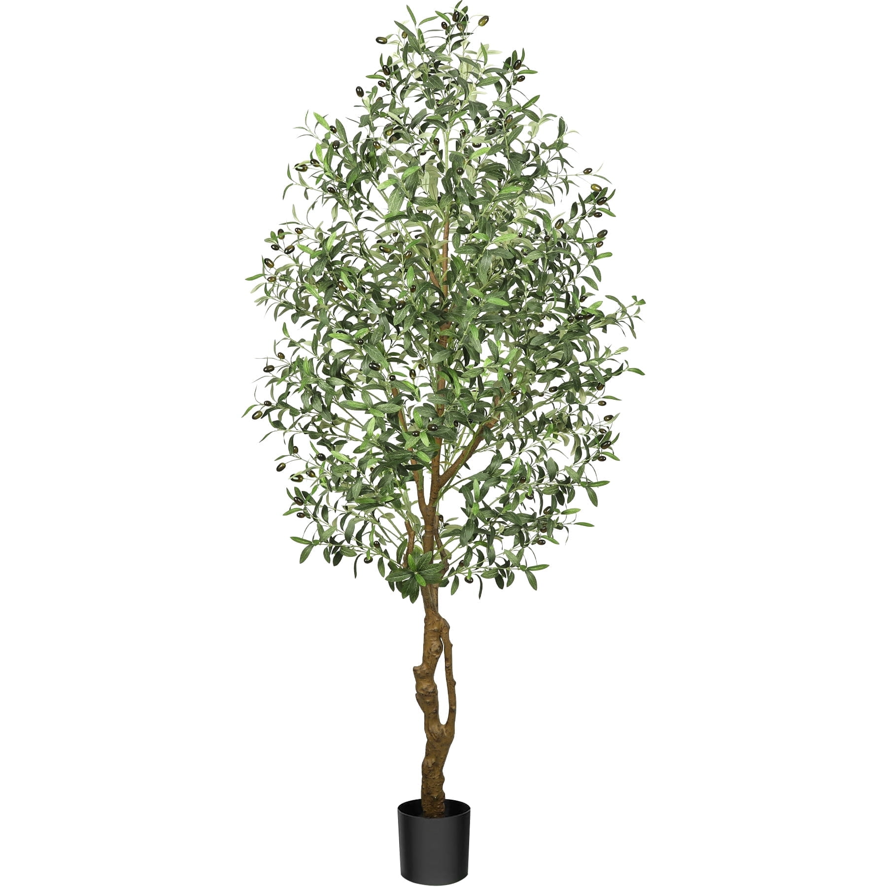 GIKPAL 7ft Artificial Olive Tree, Fake Silk Floor Plant for Indoor ...