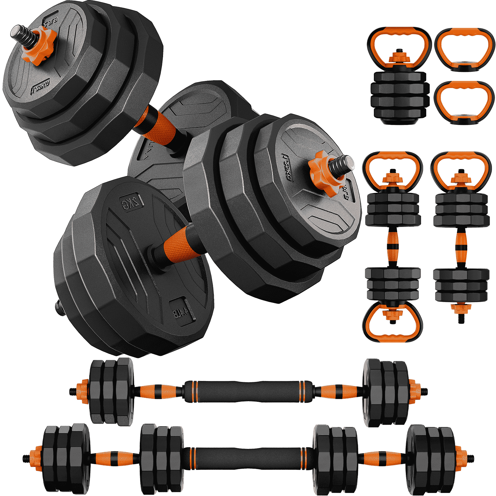 GIKPAL 88lb 4-in-1 Adjustable Dumbbells Set Free Weight Set with ...
