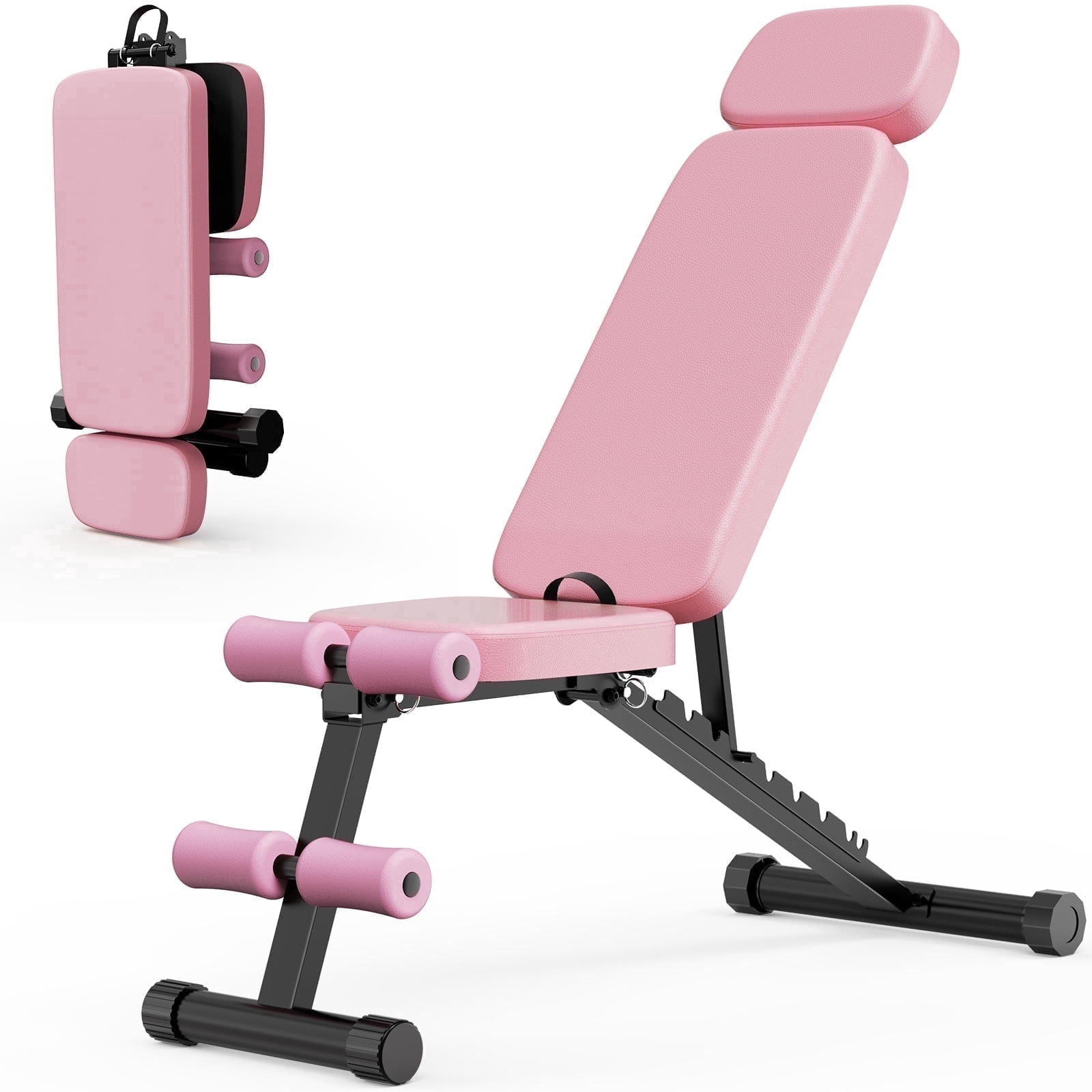 GIKPAL Adjustable Weight Bench, 9 Positions, Support up to 800lbs ...