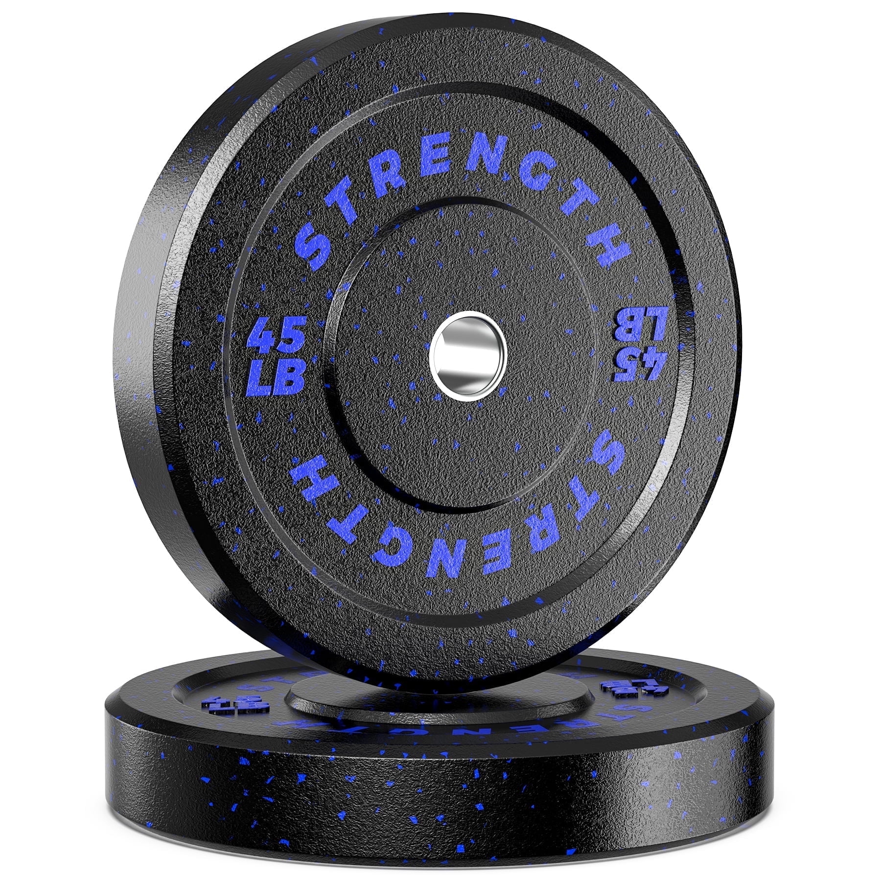GIKPAL 90lb 2-inch Olympic Bumper Plates, 10-55lb High-Bounce Weights ...