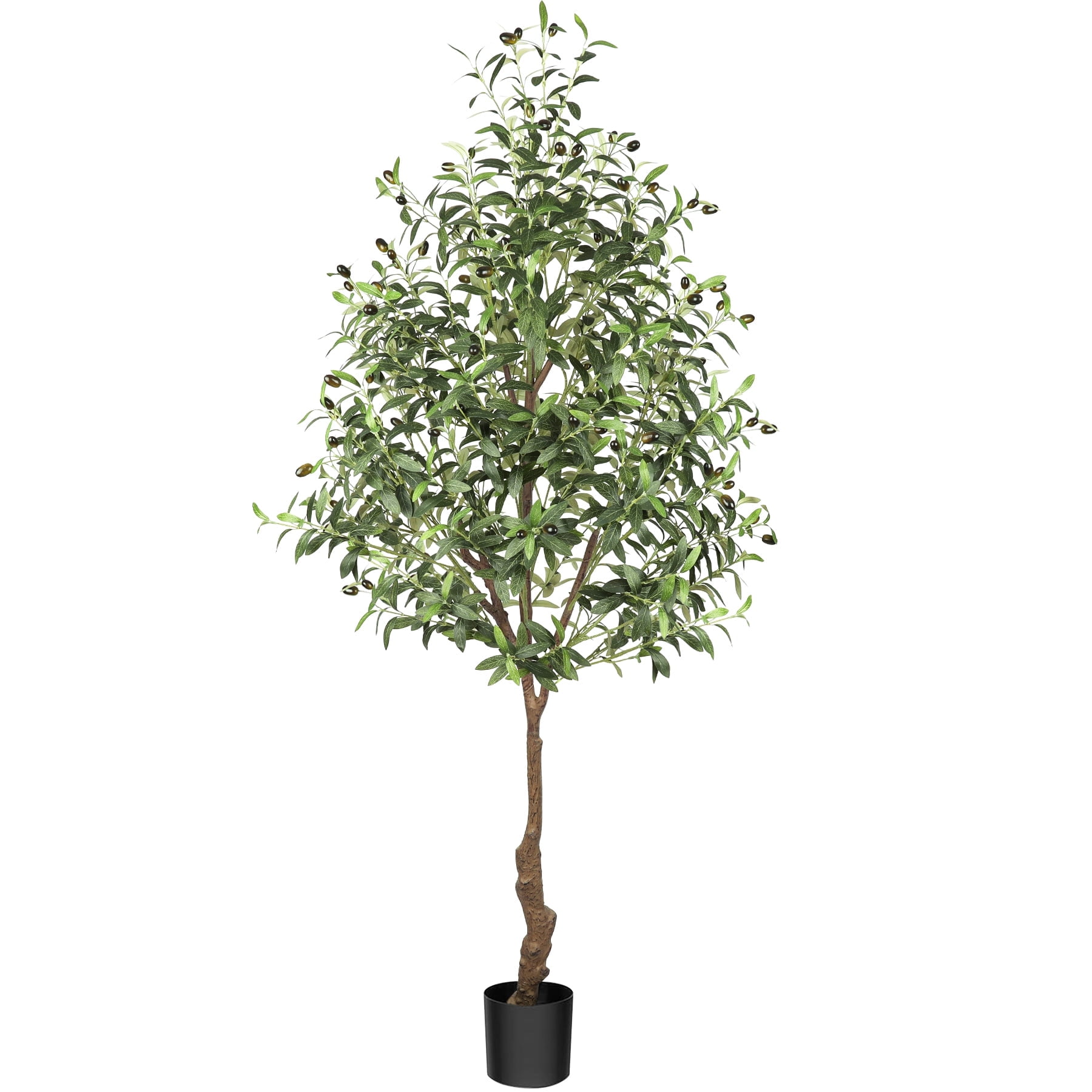 GIKPAL Artificial Olive Plants, 6ft Plastic Olive Tree over 1440 Leaves ...