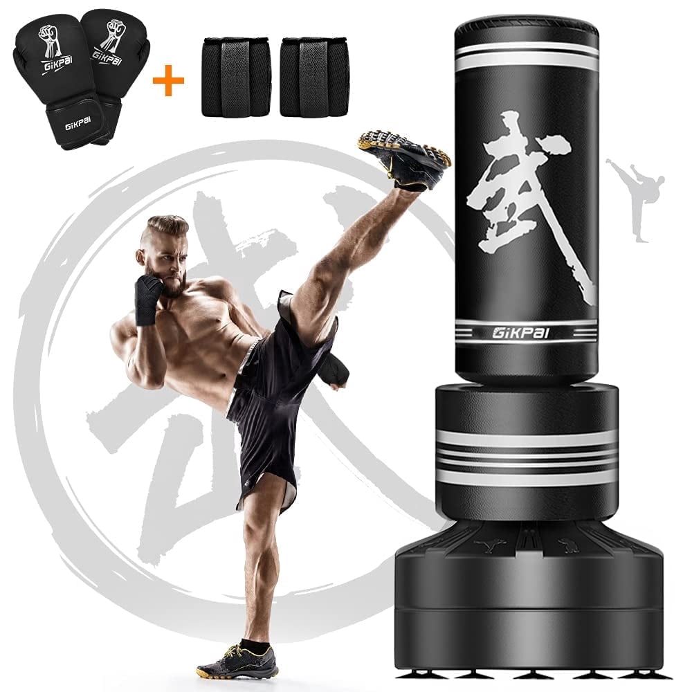 GIKPAL Weighted Freestanding Punching Bag with Stand, 67'' - 182lbs ...