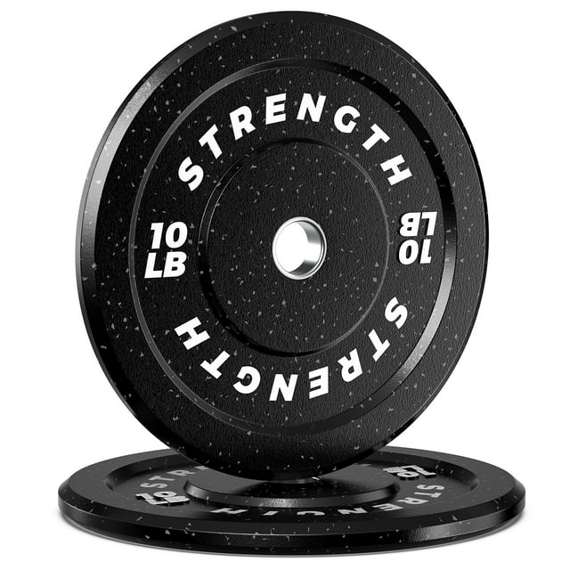 GIKPAL Olympic Bumper Plates 10-55lb, High-Bounce Fleck-Rubber Weights ...