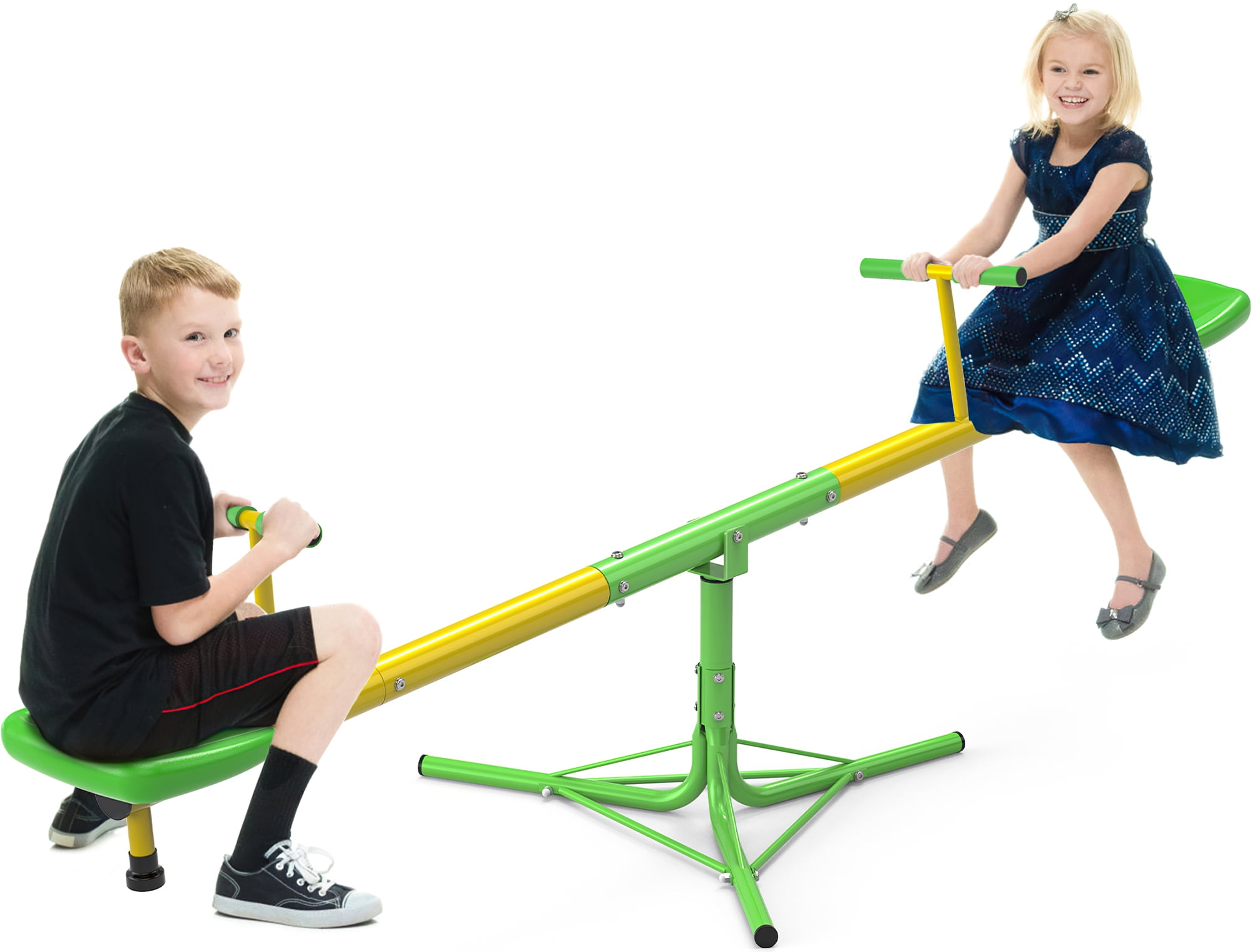 GIKPAL Kids Seesaw, 360° Rotating Teeter Totter, Playground Equipment ...