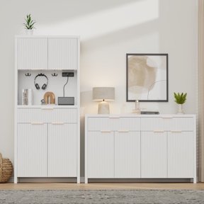 Crosley Tara 3 Piece Sideboard and Pantry Set - Walmart.com