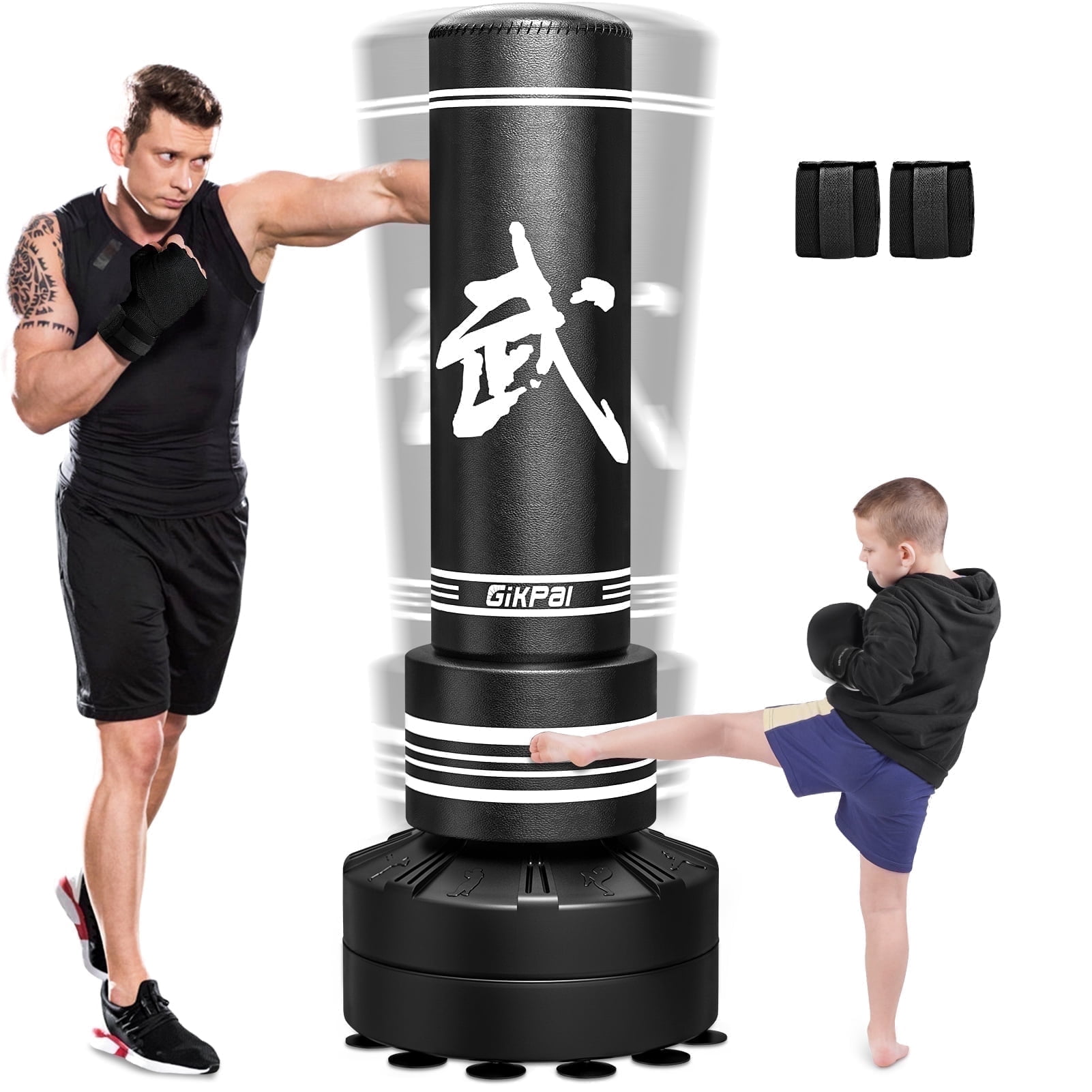 "GIKPAL 67""-182lbs Heavy Punching Bag with Stand for Workout ...