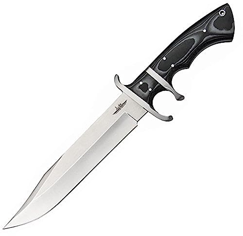 GIL HIBBEN Assault Tactical Knife with Leather Belt Sheath - Full-Tang ...
