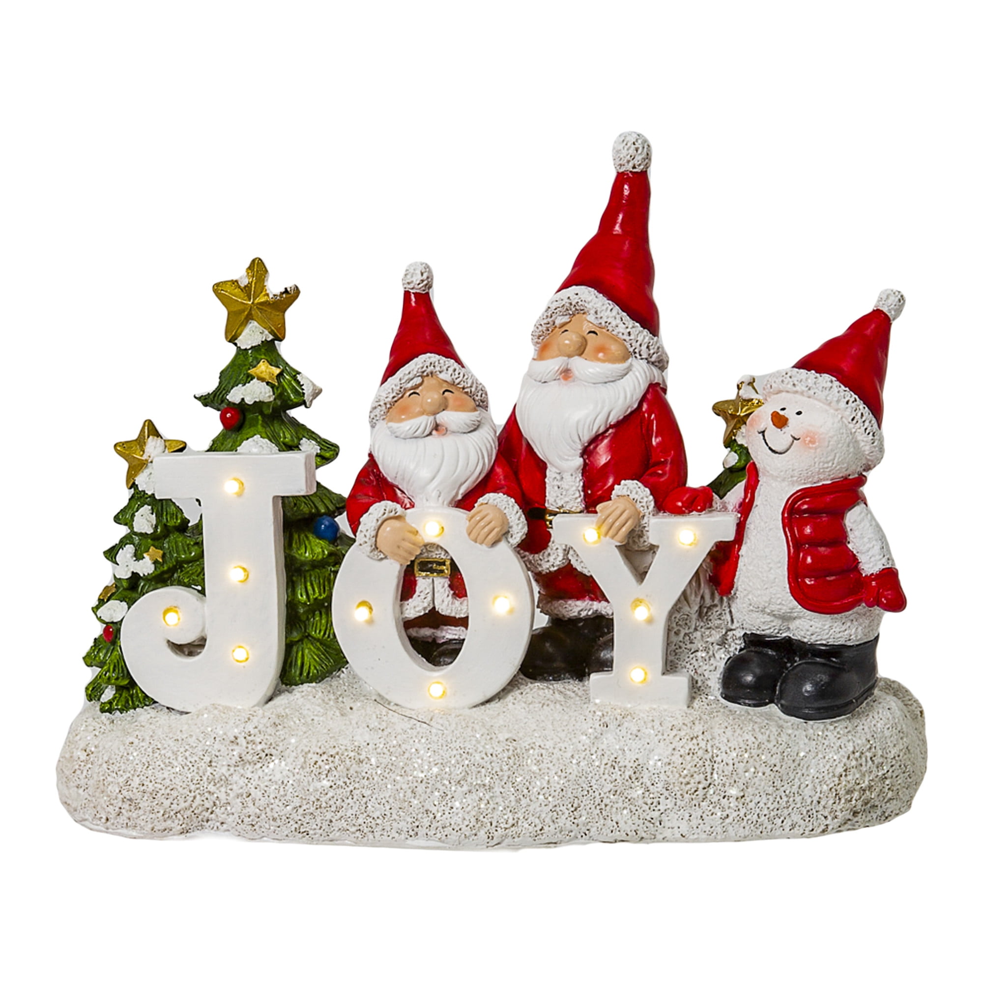 The Gerson Company Christmas Santa and Snowman Tabletop Sign - N/A ...