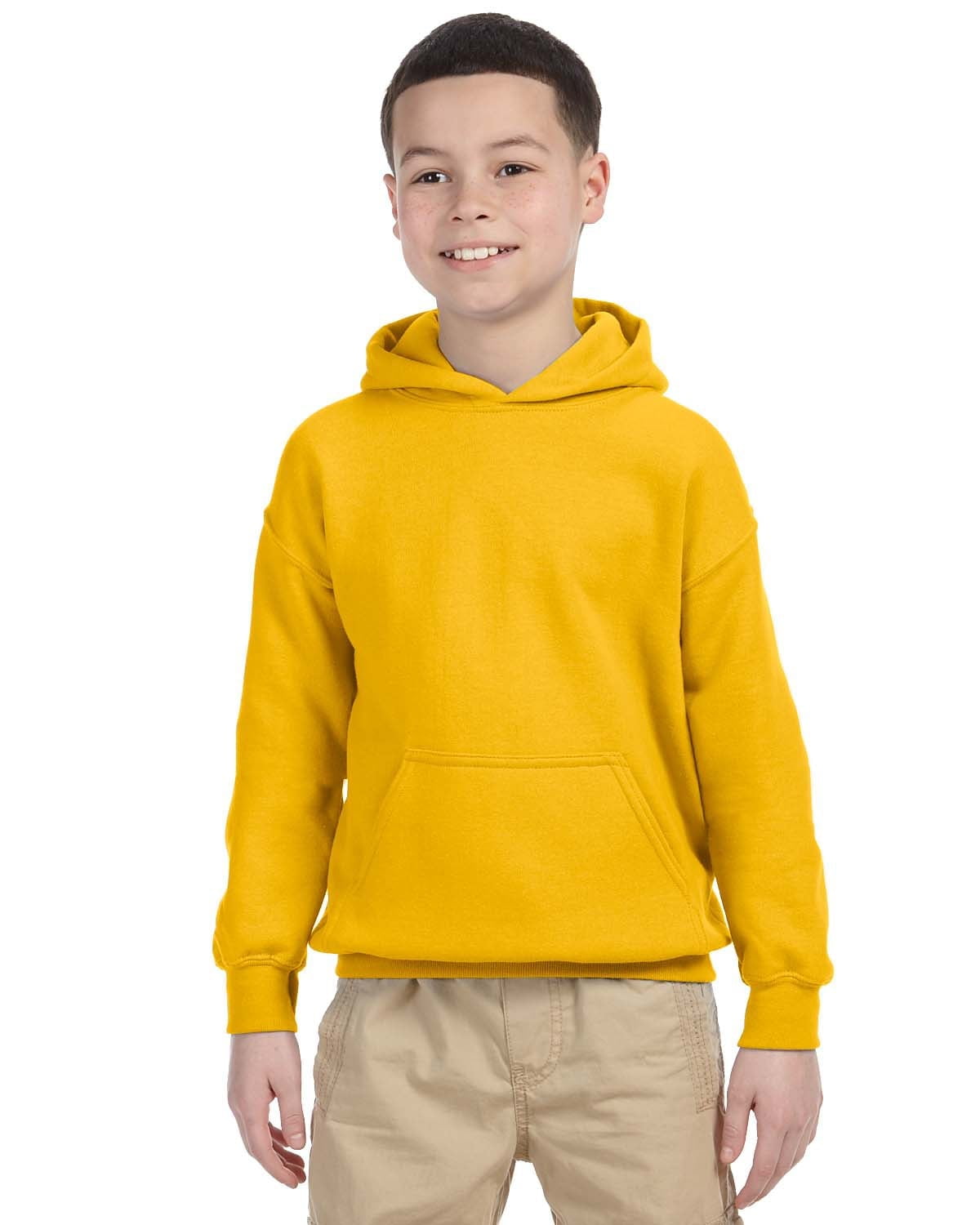 GILDAN G185B YOUTH HEAVY BLEND 8 OZ., 50/50 HOOD, Gold, L - Walmart.com