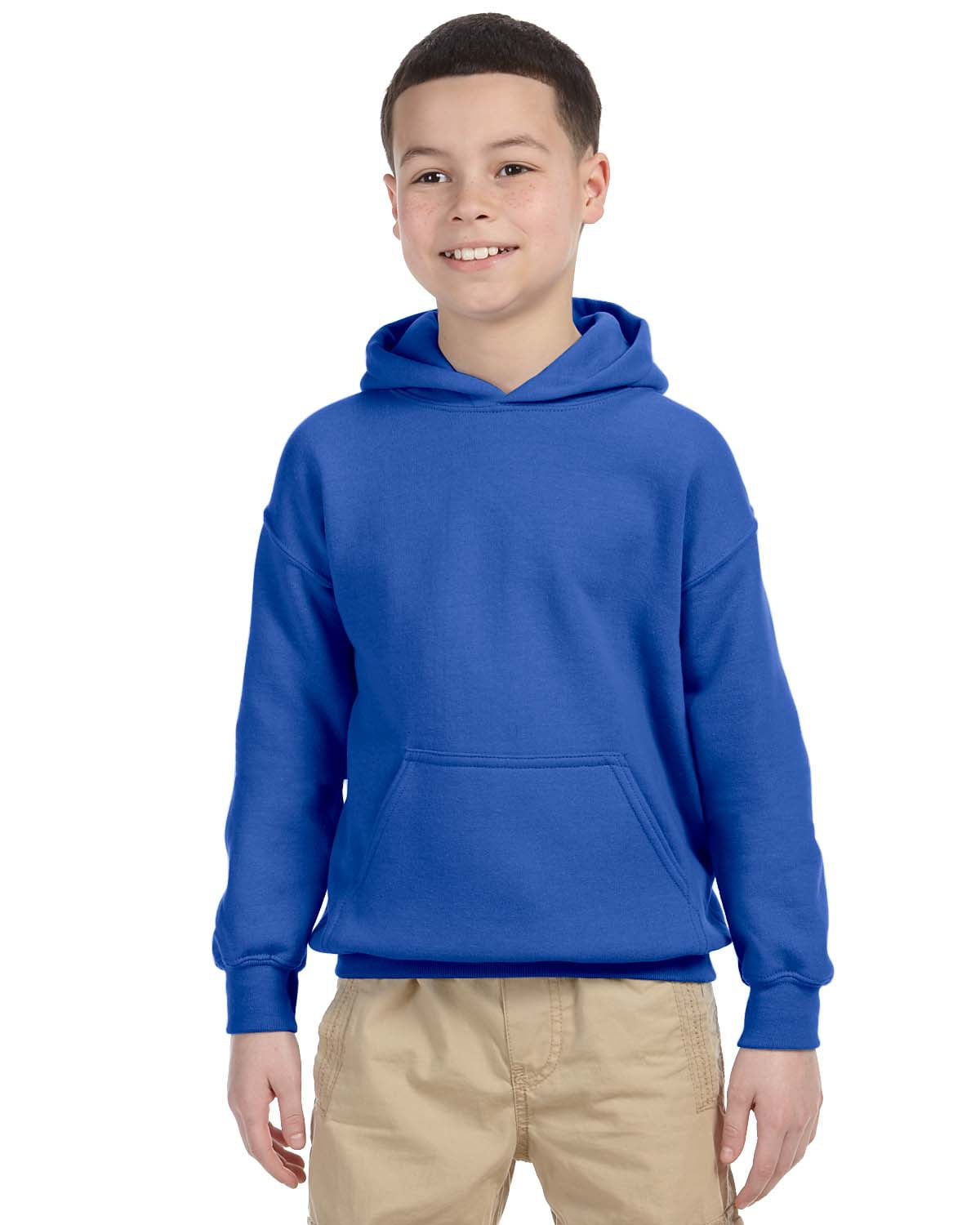 GILDAN G185B YOUTH HEAVY BLEND 8 OZ., 50/50 HOOD, Royal, XL - Walmart.com