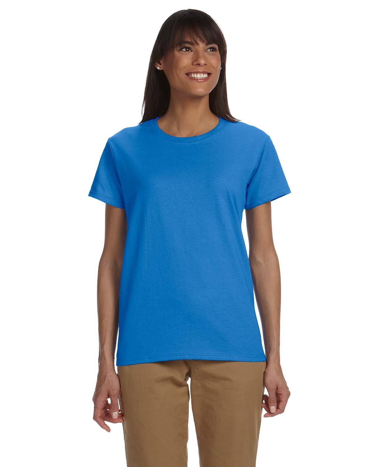 GILDAN G200L LADIES' ULTRA COTTON 6 OZ. T-SHIRT, Iris, XS, Pack Of 10 ...