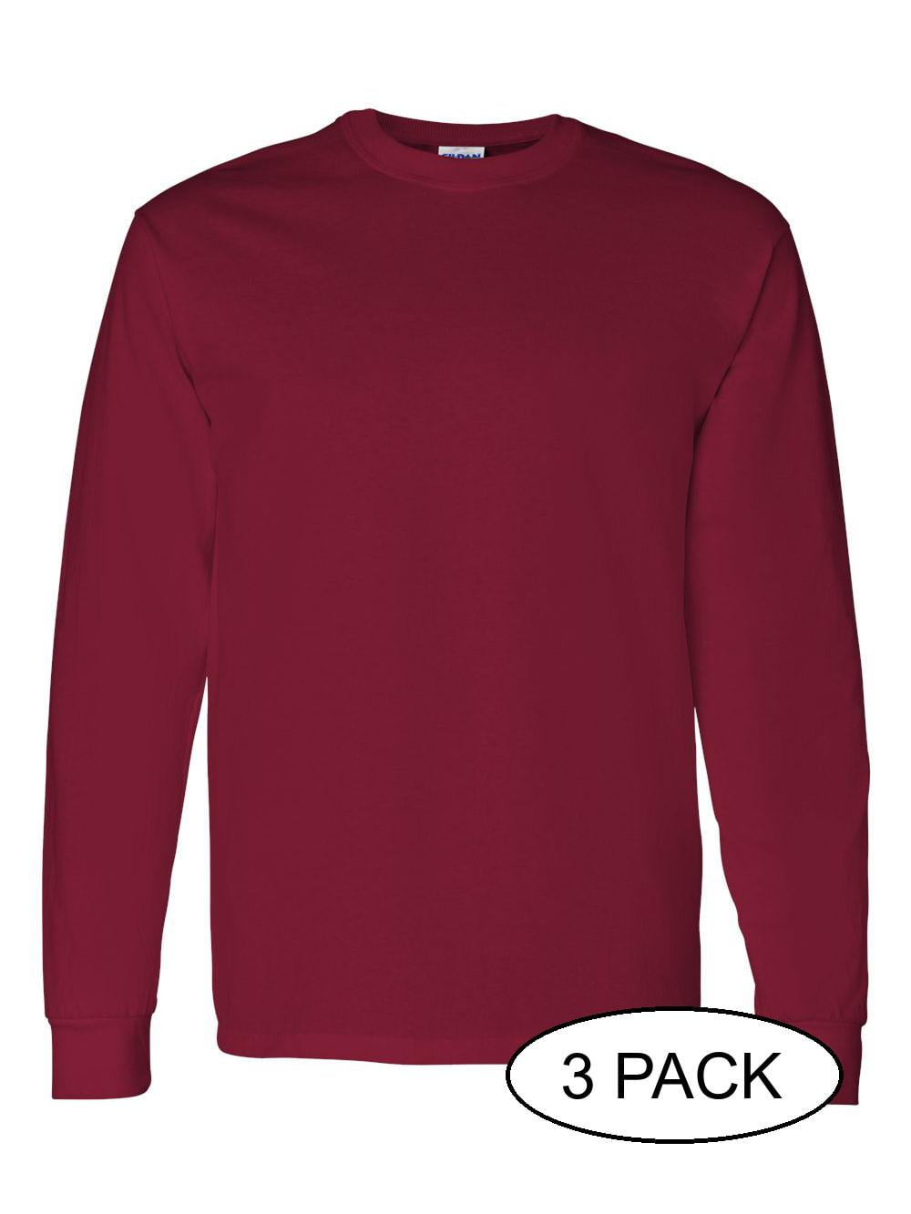 GILDAN G540 ADULT HEAVY COTTON 5.3 OZ. LONG-SLEEVE T-SHIRT, Cardinal ...