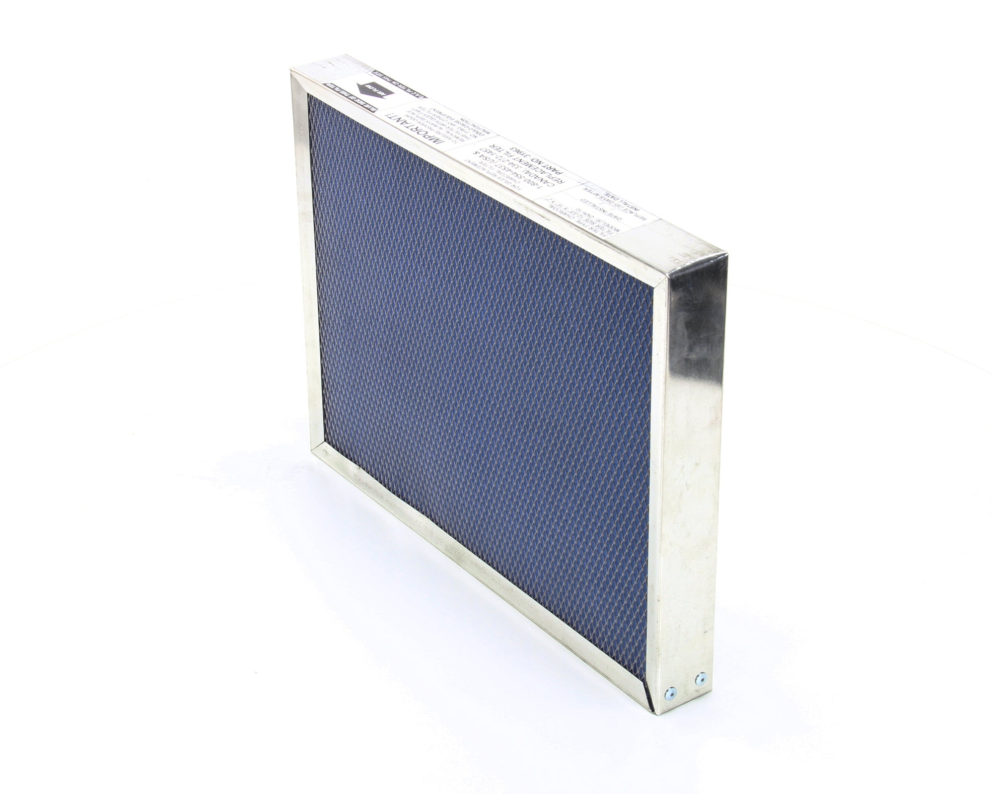 GILES / CHESTERFRIED 31963 12-3/8" x 16" x 2" Charcoal Filter Assembly ...