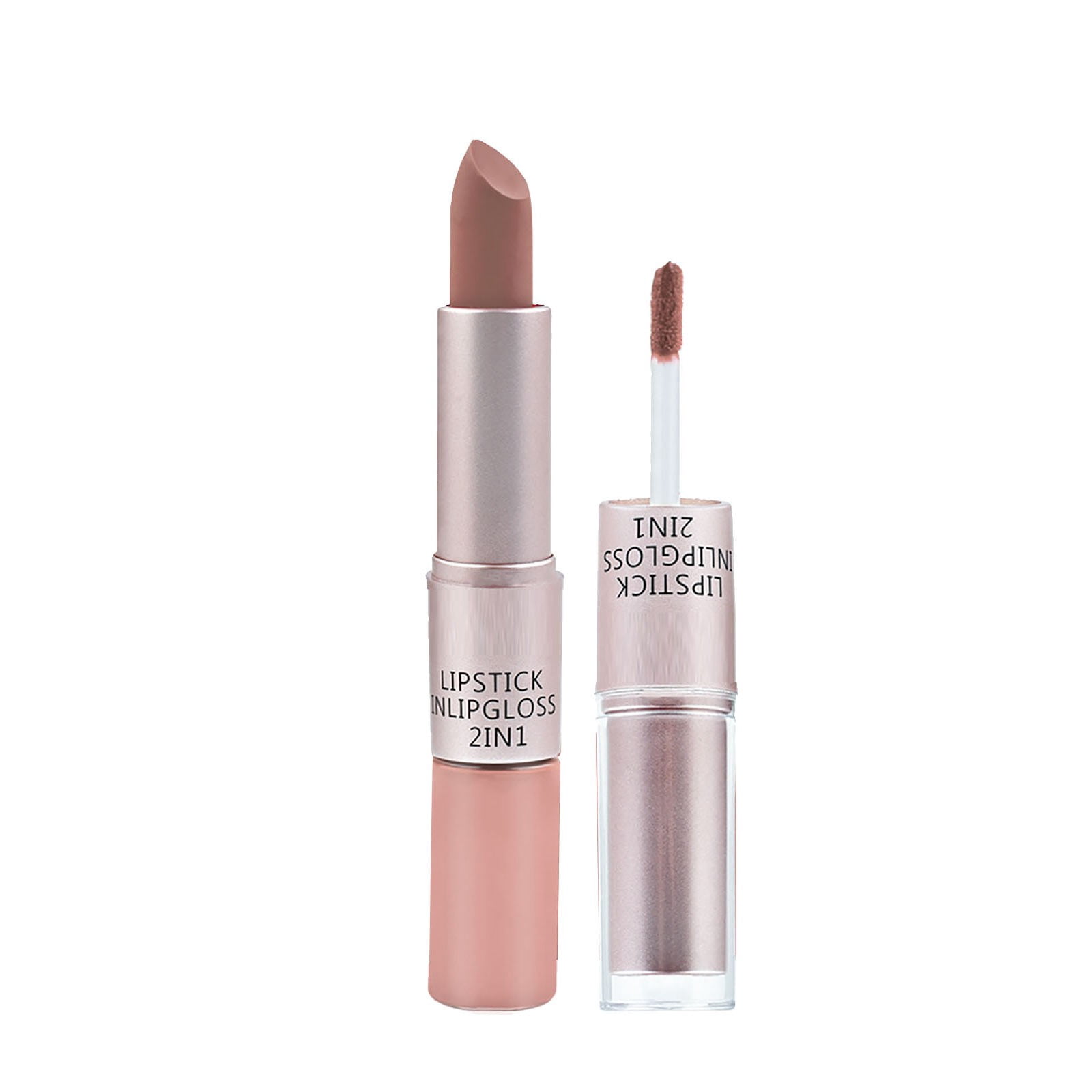 GILIGEGE 2 In 1 Lipstick And Liquid Lipgloss Double Head Lipstick ...