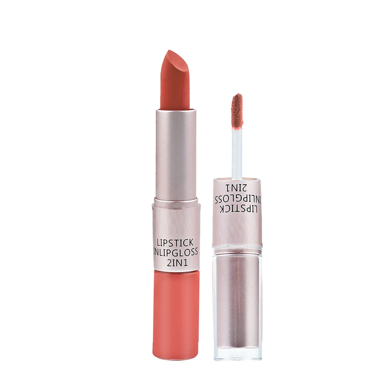 GILIGEGE 2 In 1 Lipstick And Liquid Lipgloss Double Head Lipstick ...