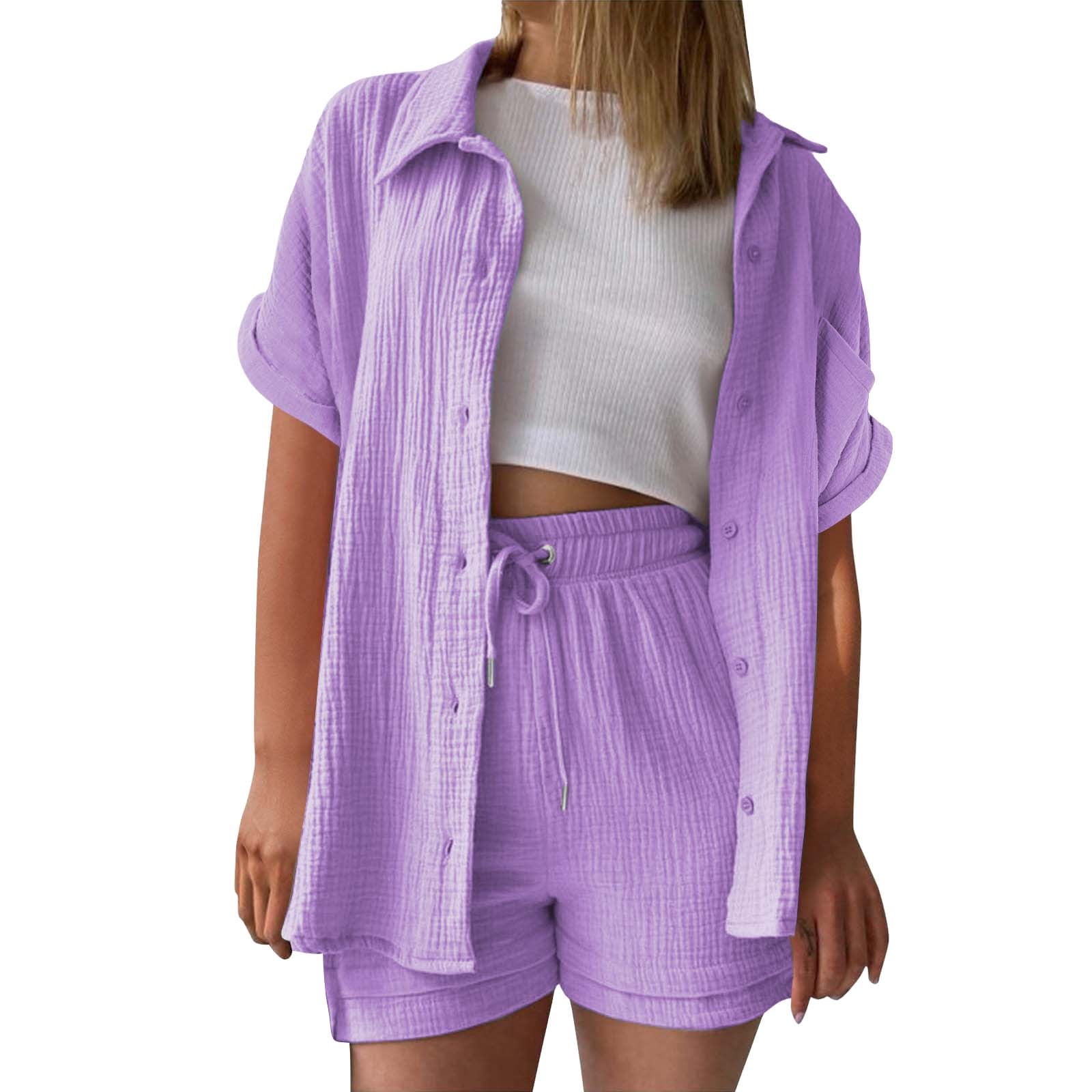 GILIGEGE 2 Piece Linen Set for Women Women's Fashionable and Casual ...