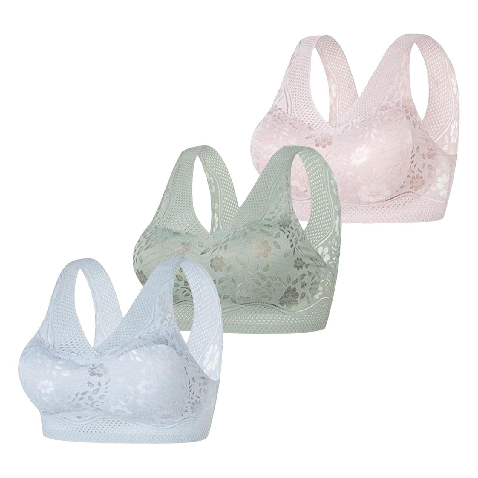 GILIGEGE 3Pc Bras for Women No Underwire Full Coverage Push Up Seamless ...