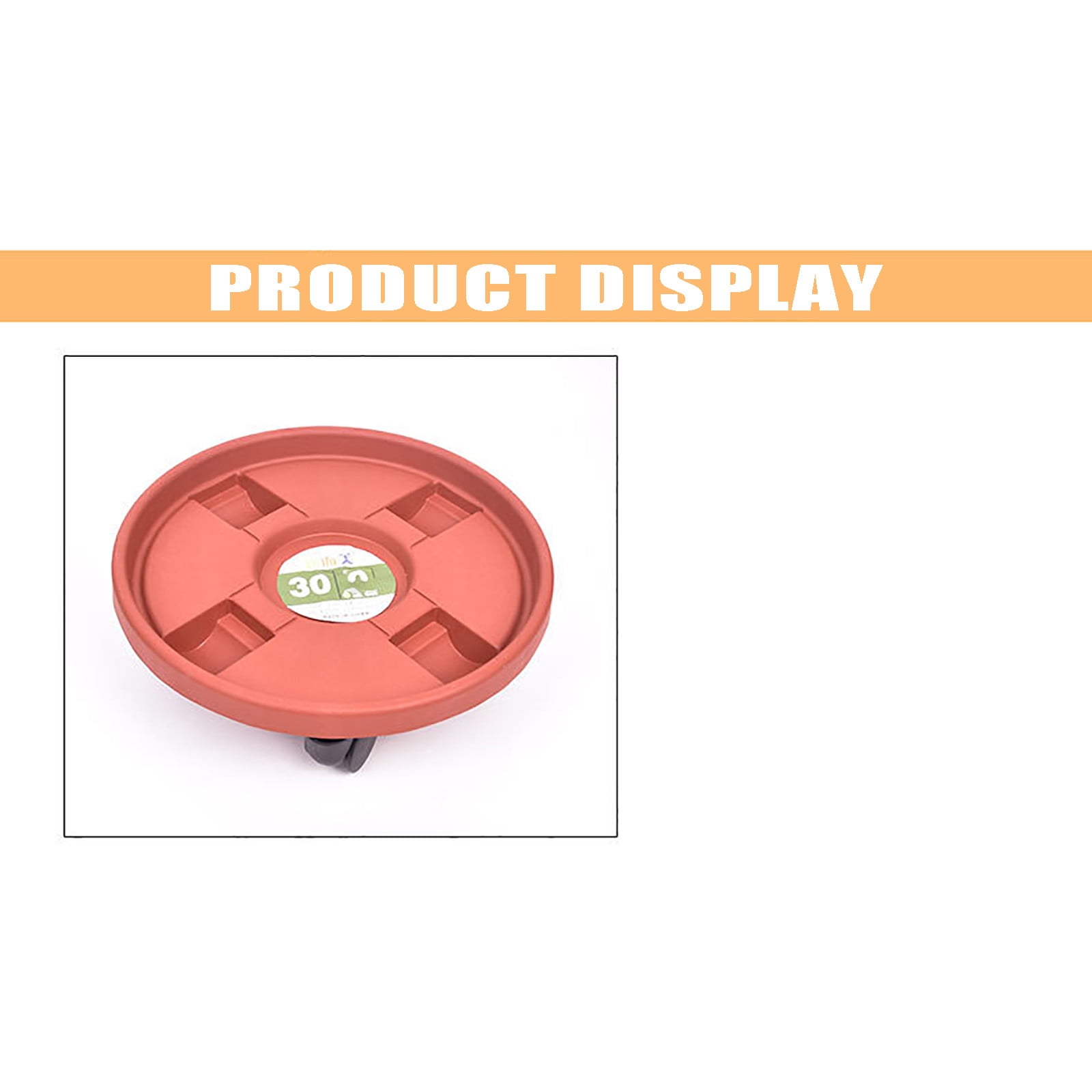 GILIGEGE Flower Pots Movable Pot Trolley Tray Square Universal Wheel ...
