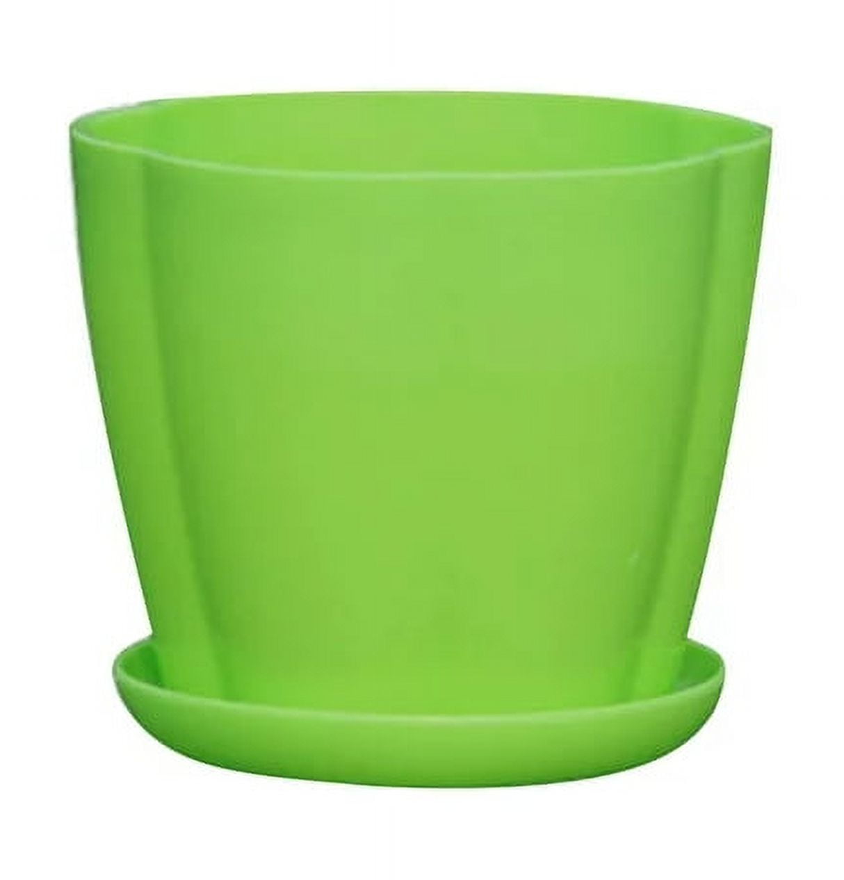 GILIGEGE Flower Pots Plastic Flower Pot Indoor With Saucer Full Depth ...